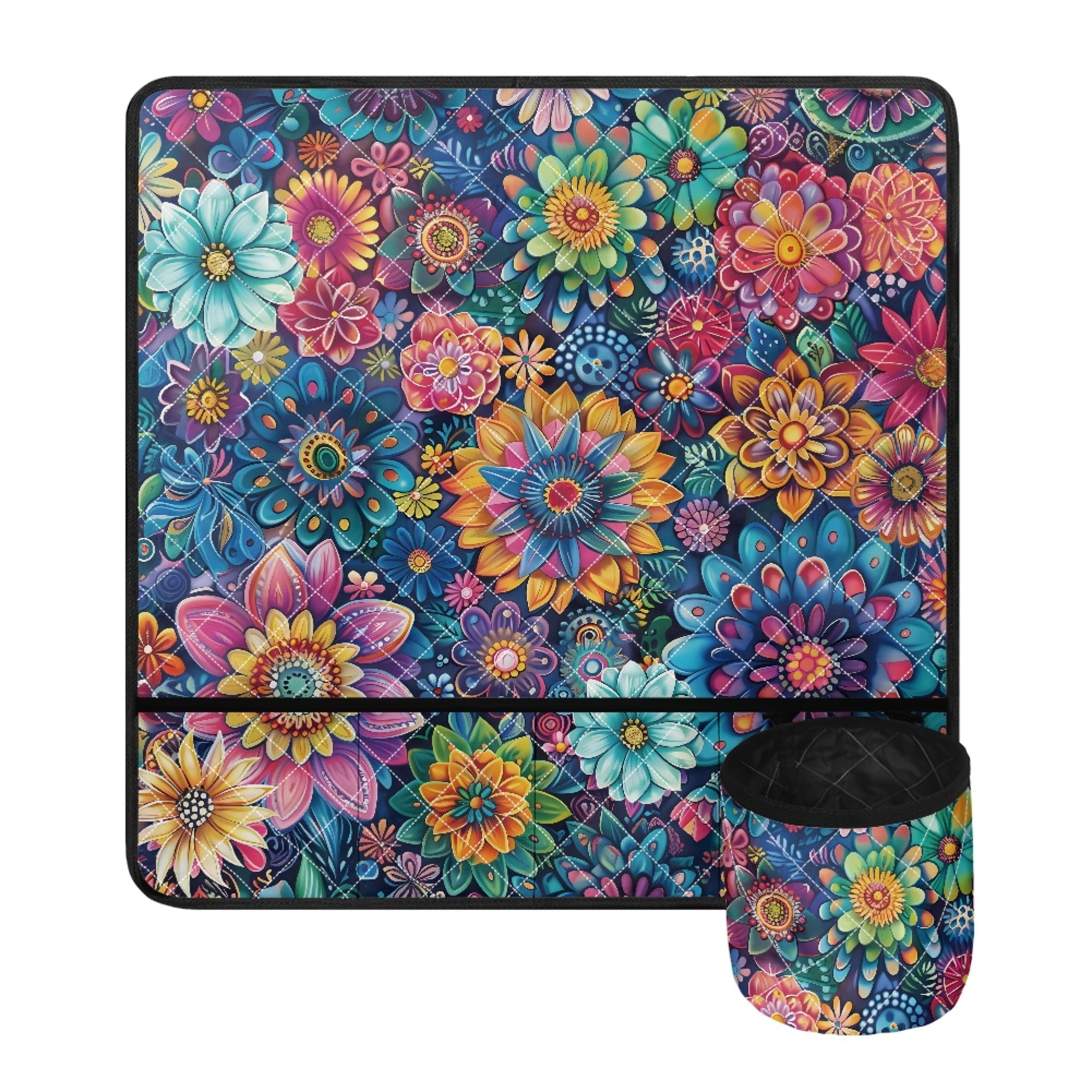 ZIATUBLE Boho Mandala Flower Sewing Machine Mats Anti Bounce Sewing ...