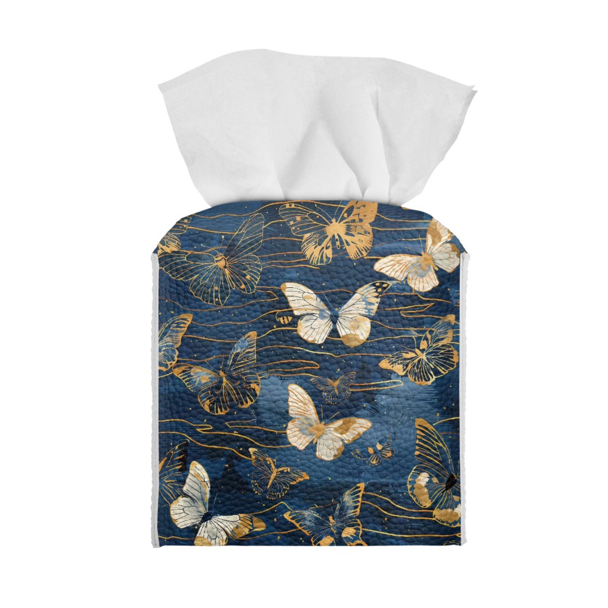ZIATUBLE Butterfly Galaxy Leather Tissue Box Cover Square Tissue Boxes ...
