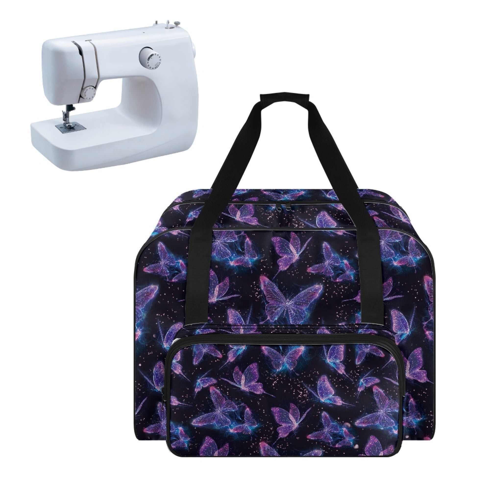 ZIATUBLE Butterfly Portable Padded Storage Elastic Sewing Machine ...