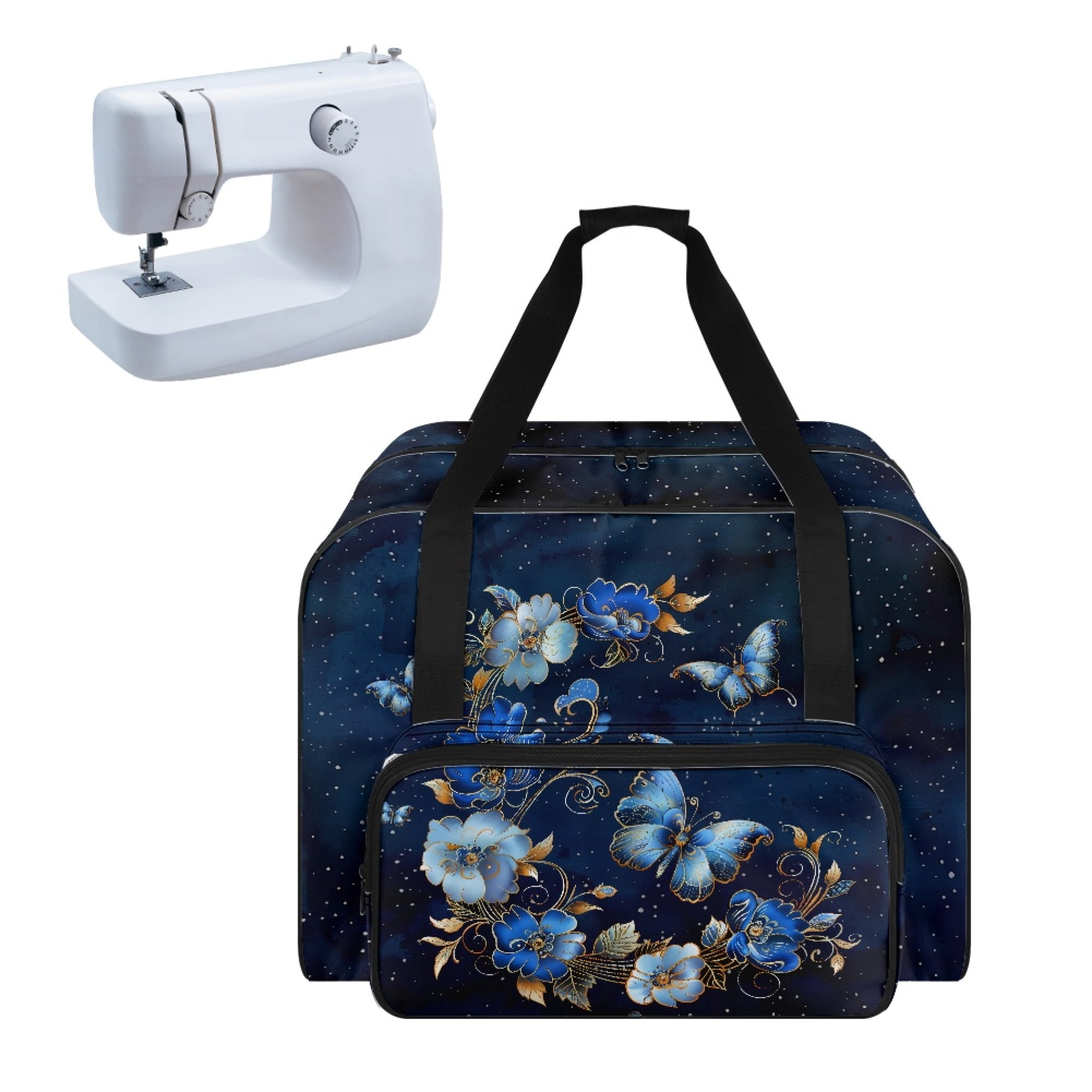 ZIATUBLE Butterfly Sewing Machine Carry Cases Flower Sewing Machine ...