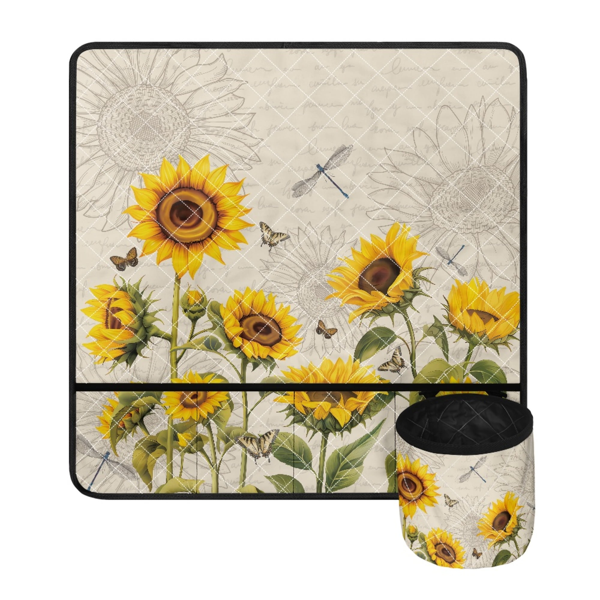 ZIATUBLE Butterfly Sewing Machine Carrying Pad with Storage Pocket ...