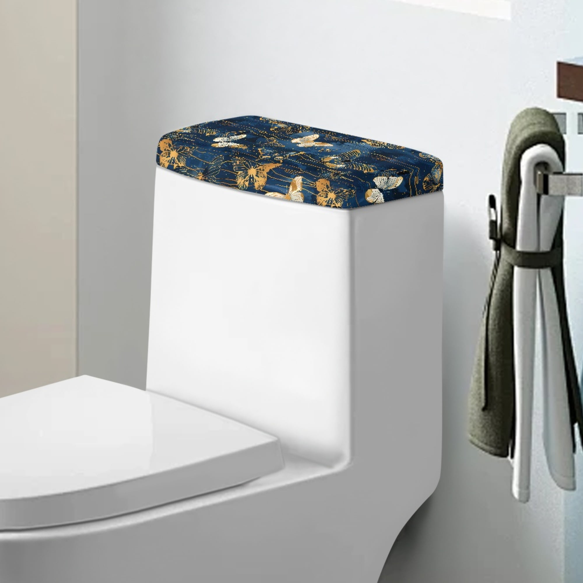 ZIATUBLE Butterfly Toilet Water Tank Cover Replacement Toilet Tank ...