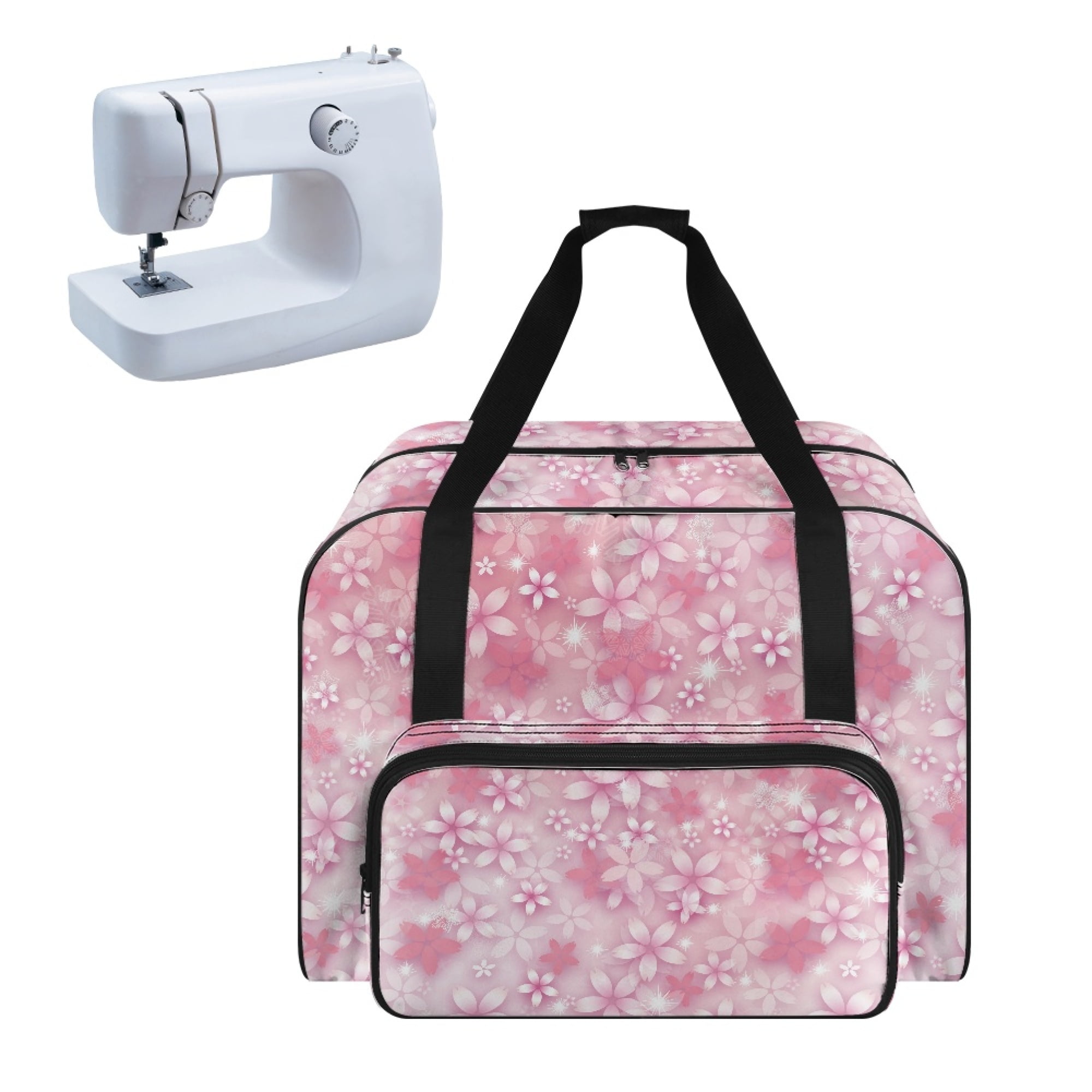 ZIATUBLE Cherry Blossom Sewing Machine Carrying Case Soft Carry Case ...