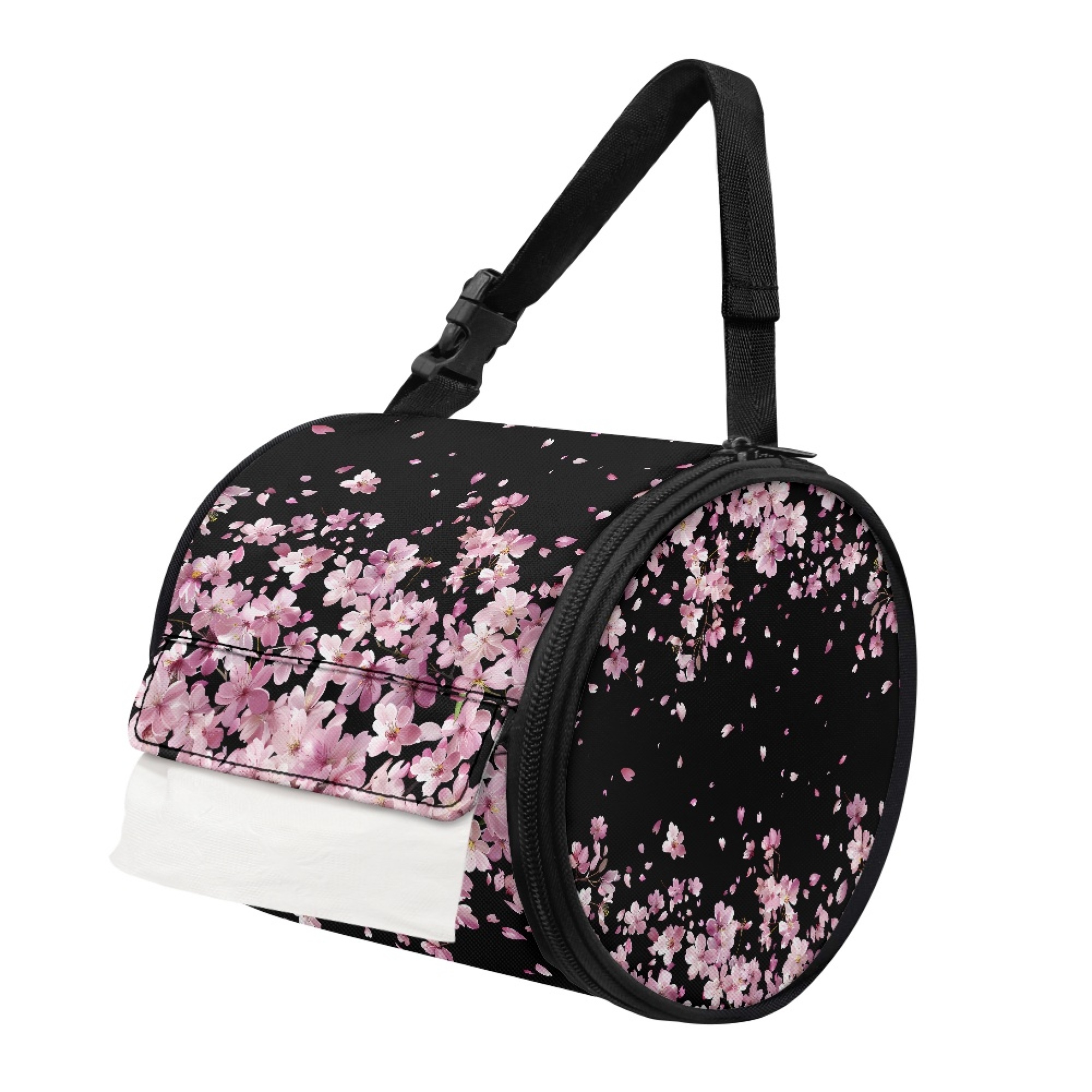 ZIATUBLE Cherry Paper Towel Holder Round Paper Towel Storage Bag with ...