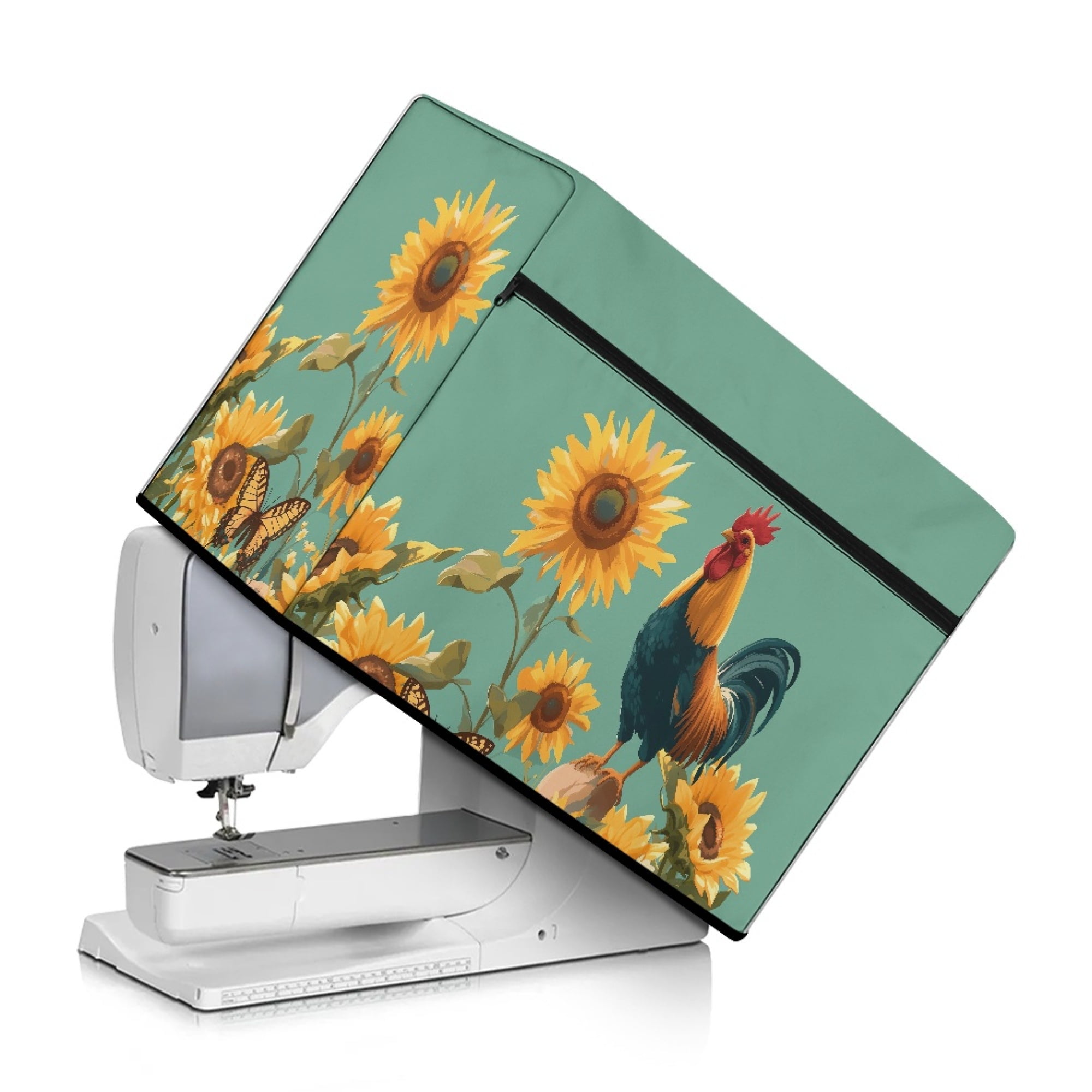 ZIATUBLE Chicken Pattern Sewing Machine Cover Sunflower Sewing Machine ...
