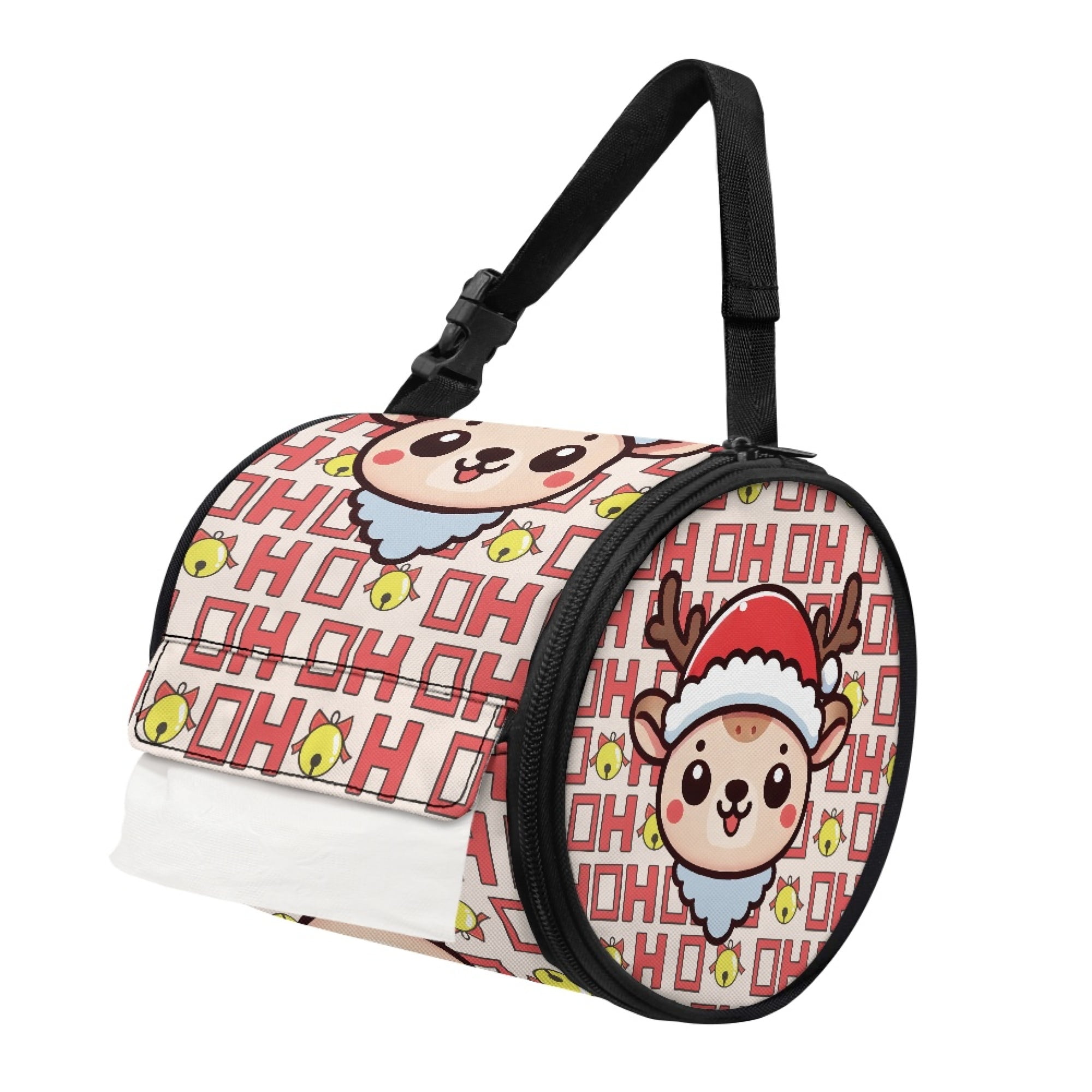 ZIATUBLE Christmas Deer Toilet Paper Holder Bells Towel Dispenser Cover ...