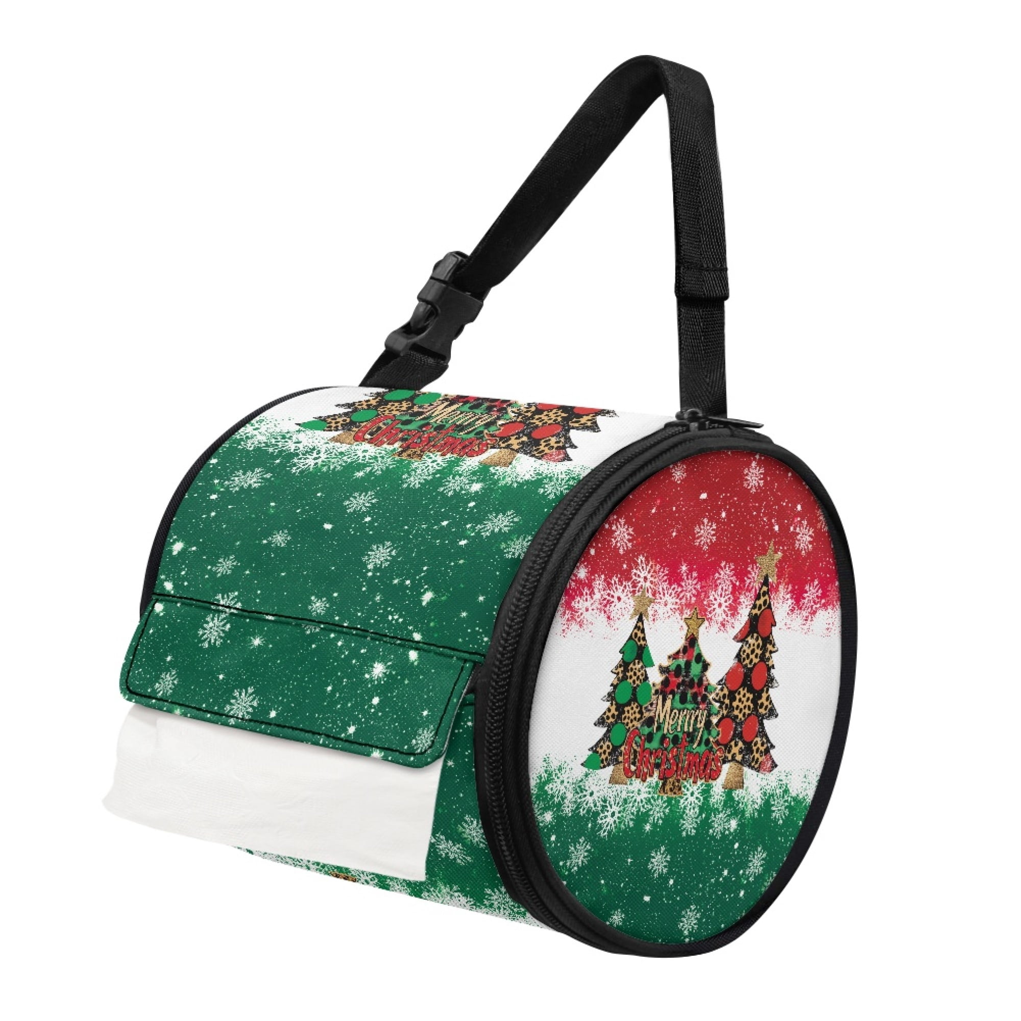 ZIATUBLE Christmas Trees Travel Toilet Paper Holder Snowflakes Paper ...
