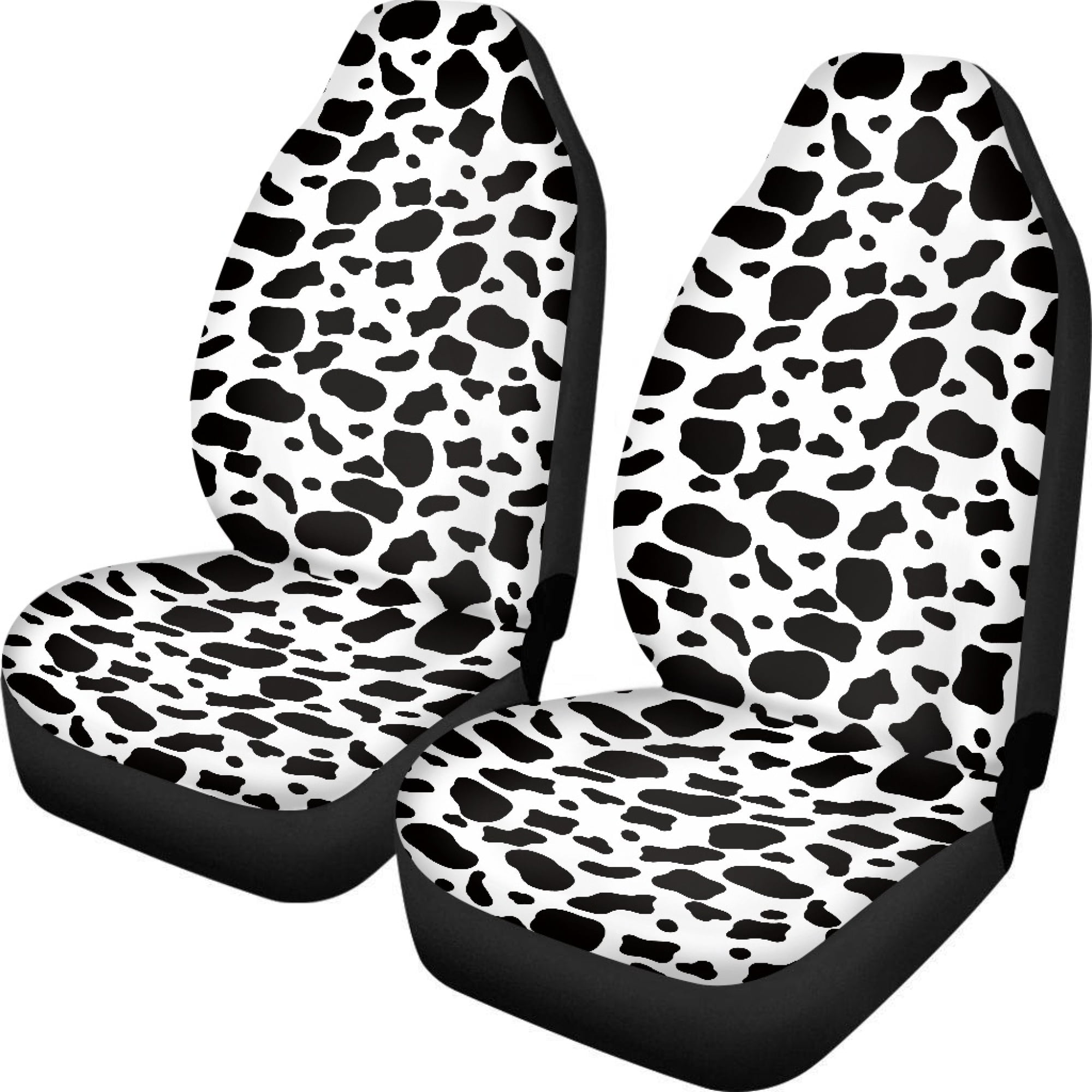 ZIATUBLE Cow Print Car Front Seat Covers Car Soft Bucket Seats ...