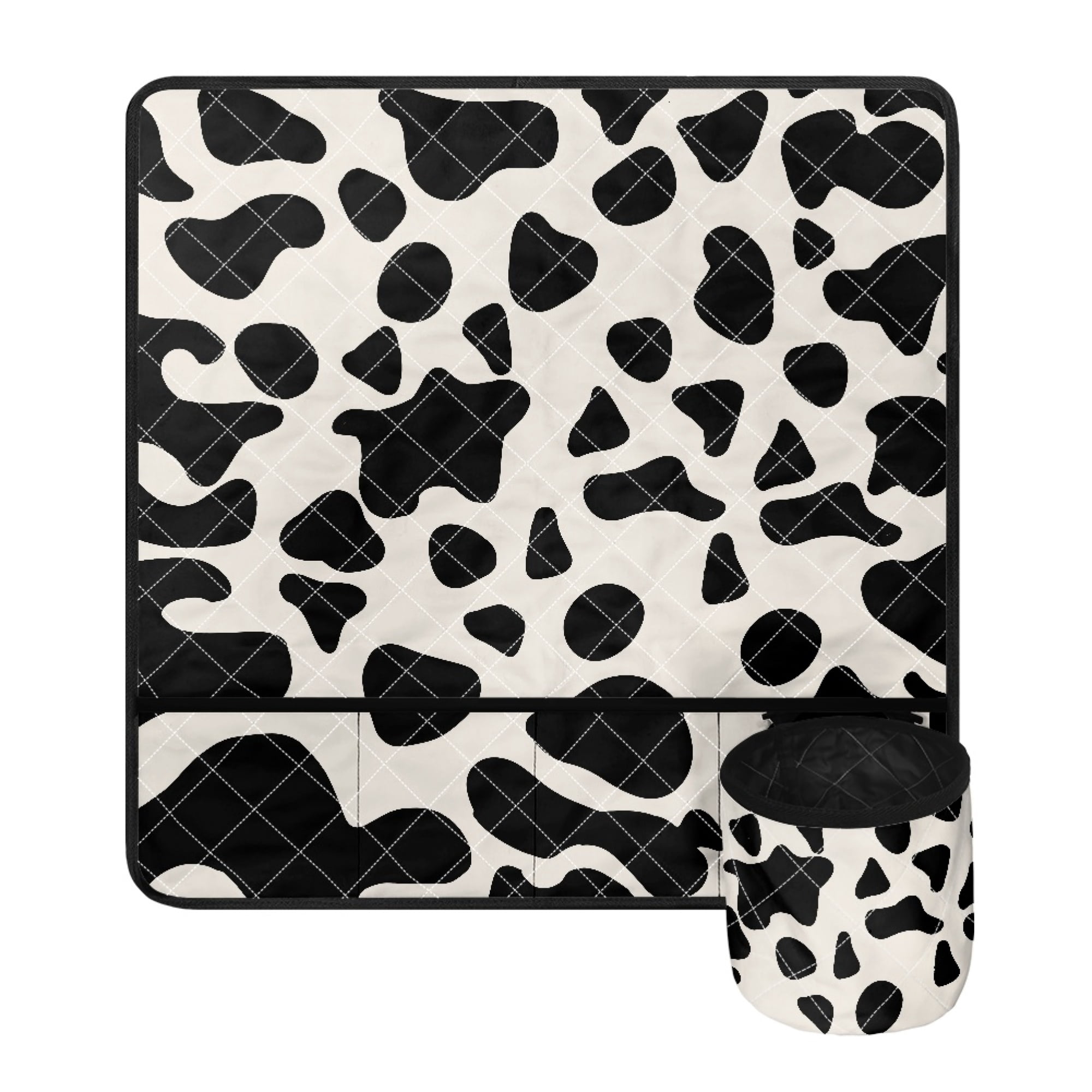 ZIATUBLE Cow Print Sewing Machine Cross Stitching Mat Universal Pad ...
