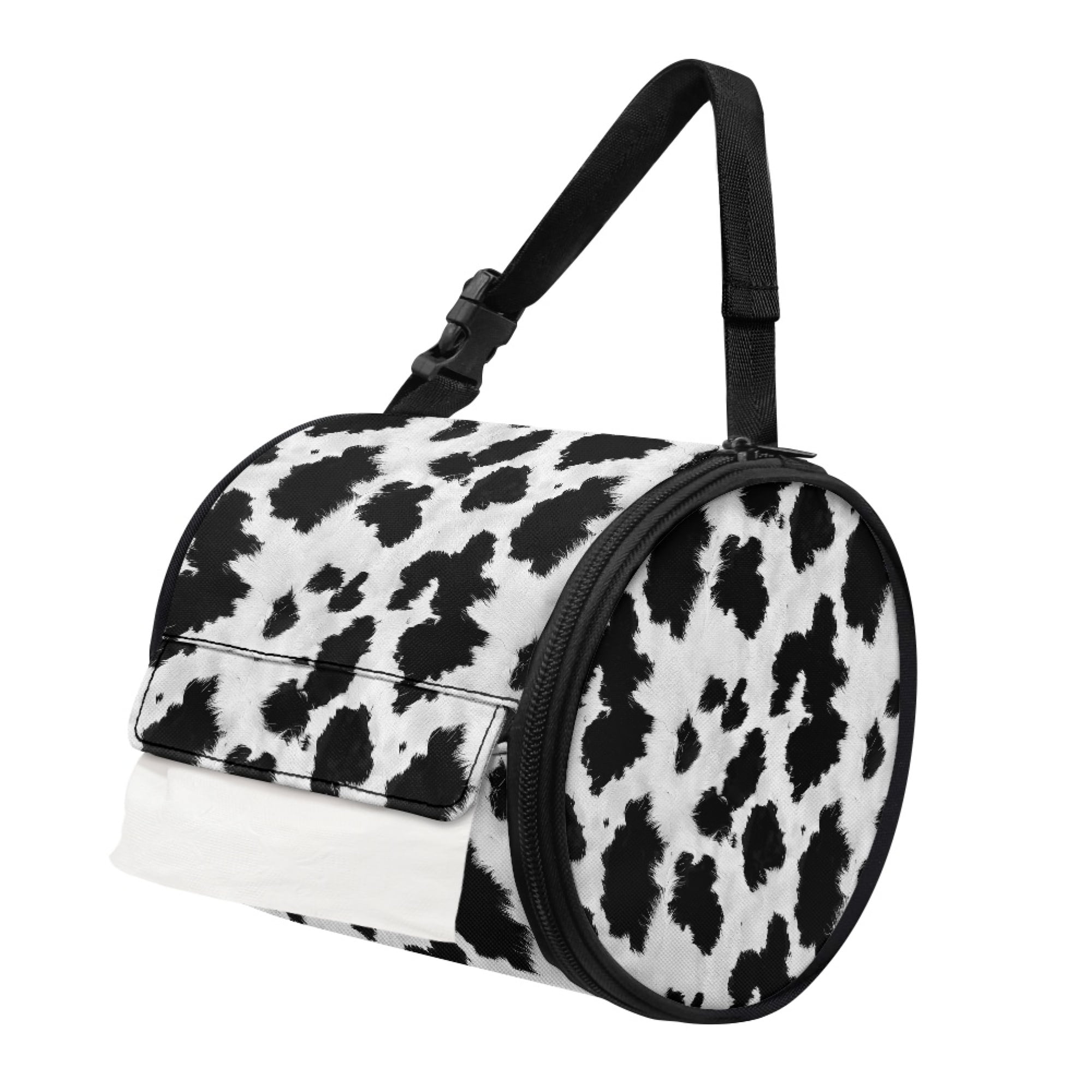 ZIATUBLE Cow Print Towel Dispenser Cover Foldable Roll Paper Towel ...