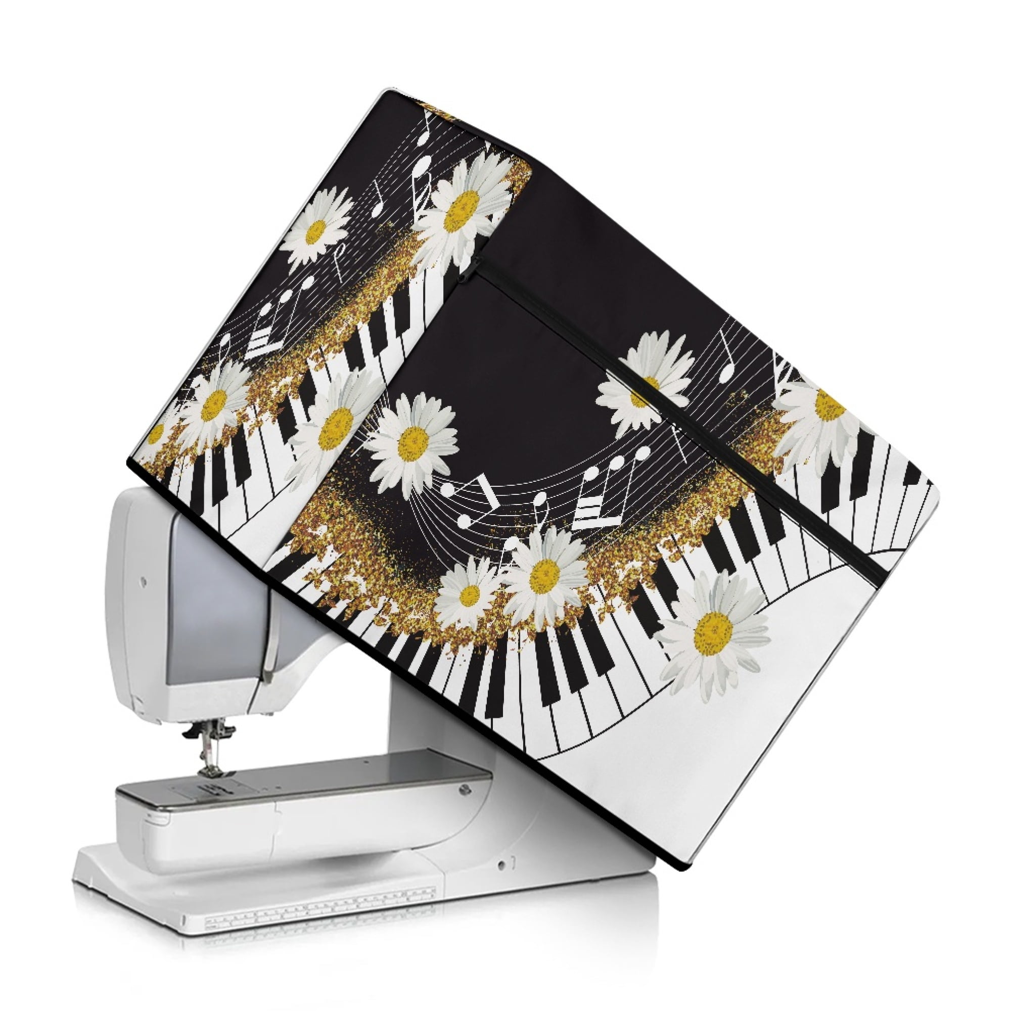 ZIATUBLE Daisy Music Sewing Machine Protective Dust Cover Piano Keys ...