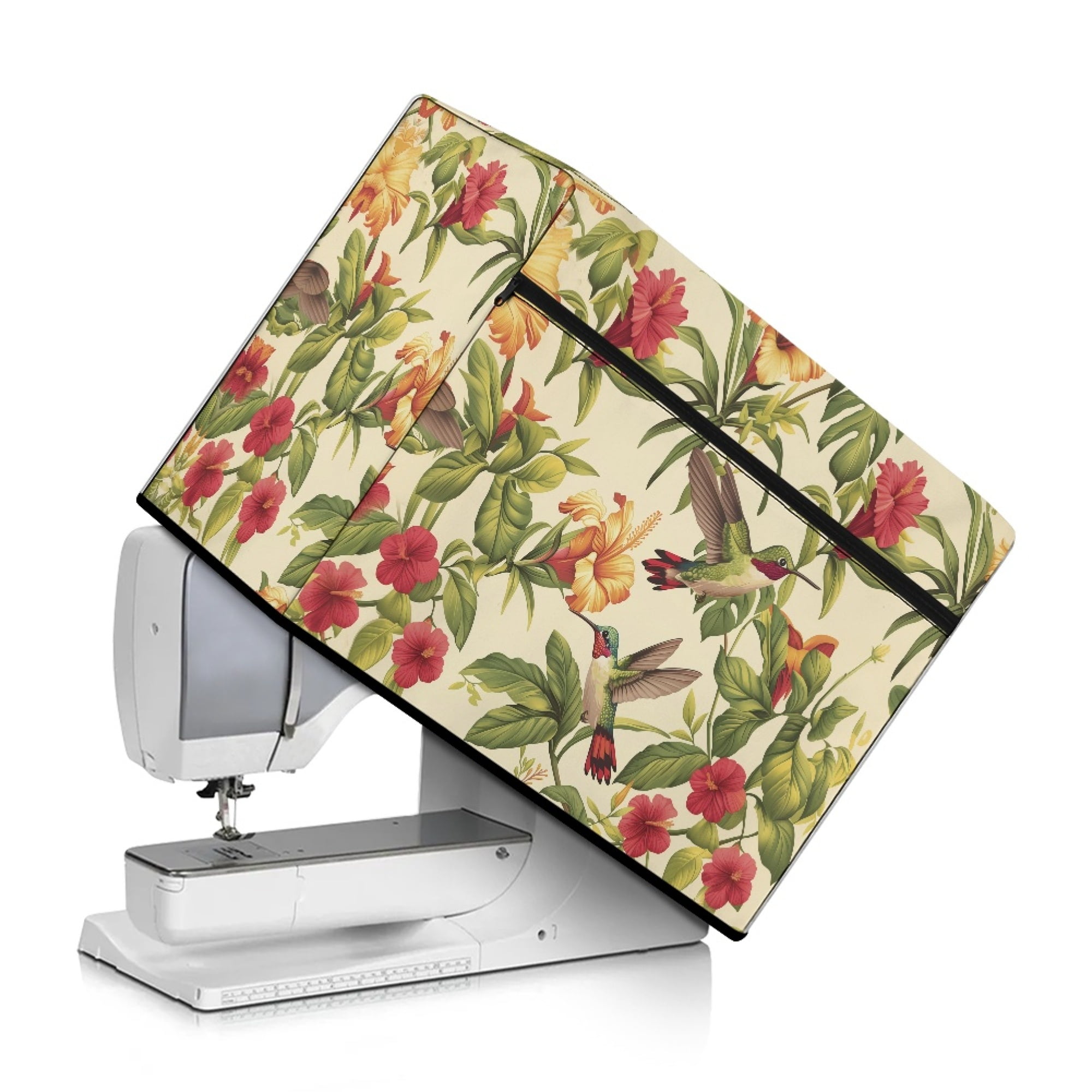 ZIATUBLE Flower Sewing Machine Protect Cover Hummingbird Dust Cover for ...