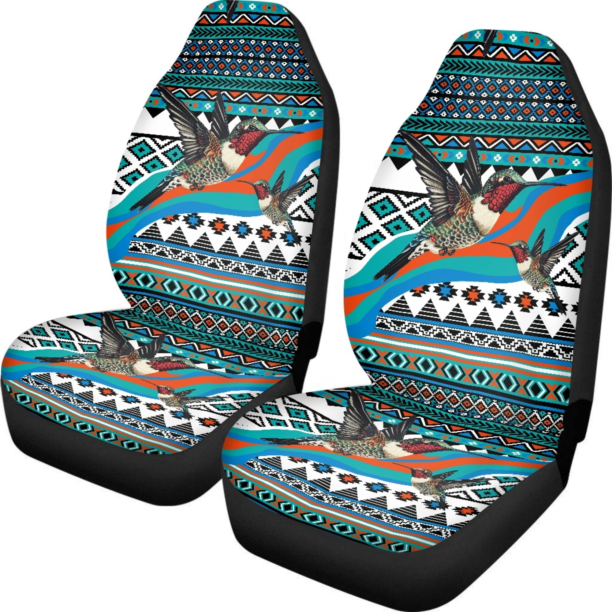ZIATUBLE Hummingbird Front Auto Seat Cover Aztec Southwest High Back ...