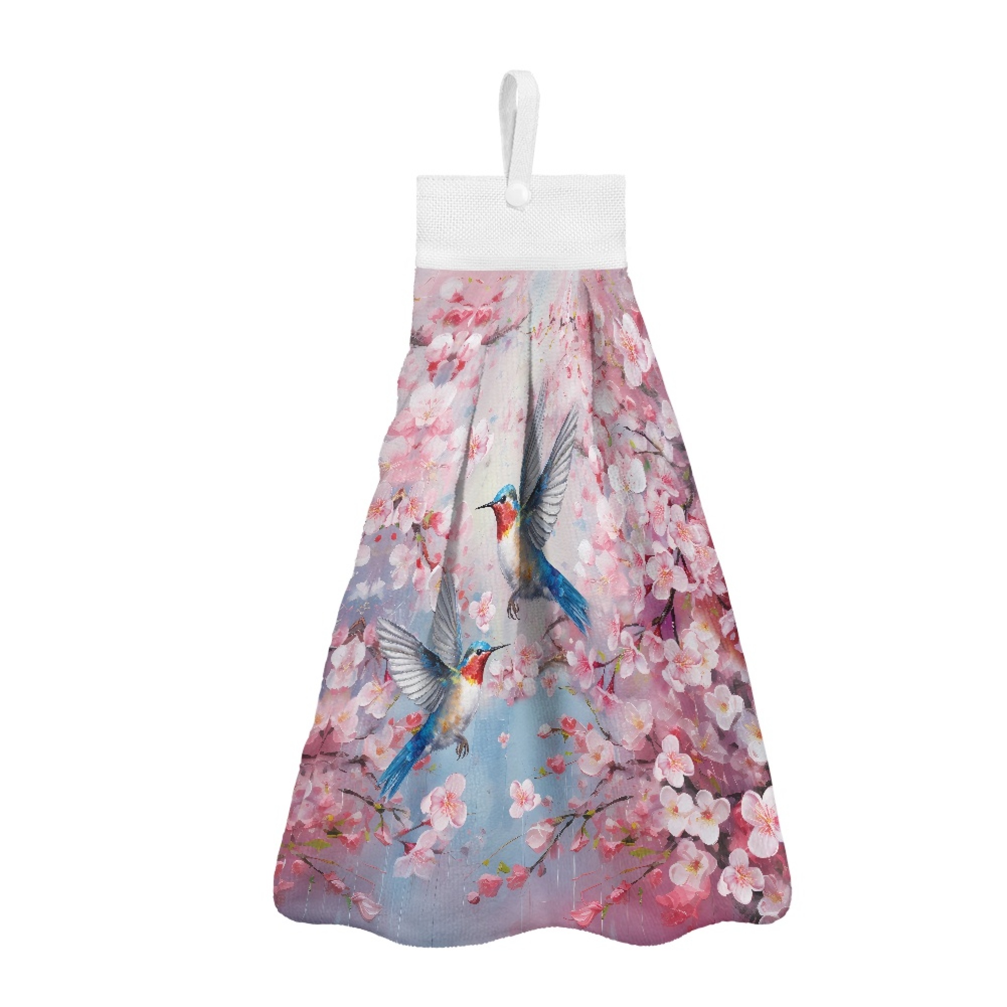 ZIATUBLE Hummingbird Hand Drying Towels Cherry Blossom Towels for ...