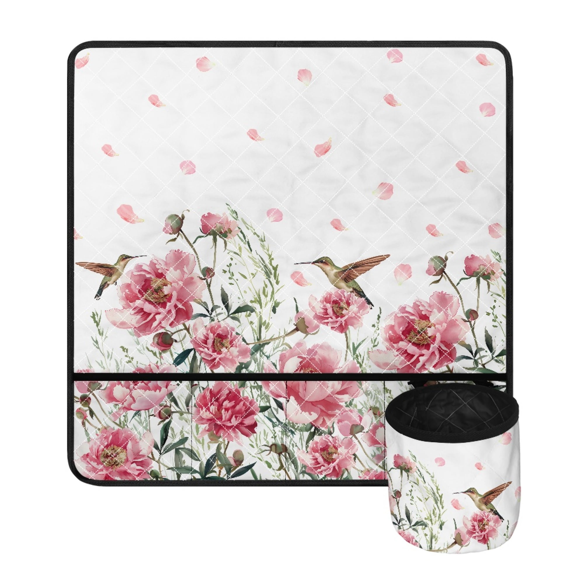 ZIATUBLE Hummingbird Sewing Machine Carrying Pad Flower Sewing Machine ...