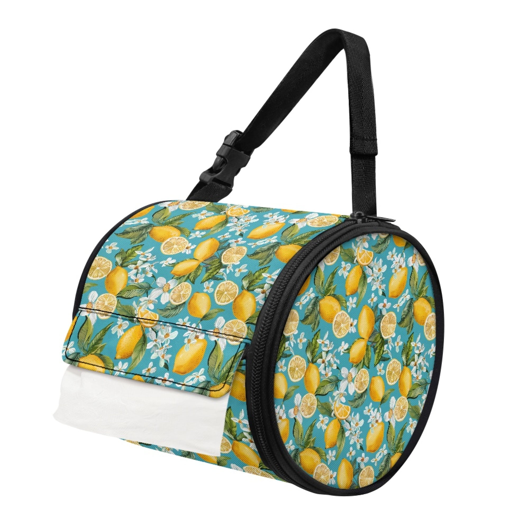 ZIATUBLE Lemon Floral Hanging Paper Case Foldable Tissue Paper ...