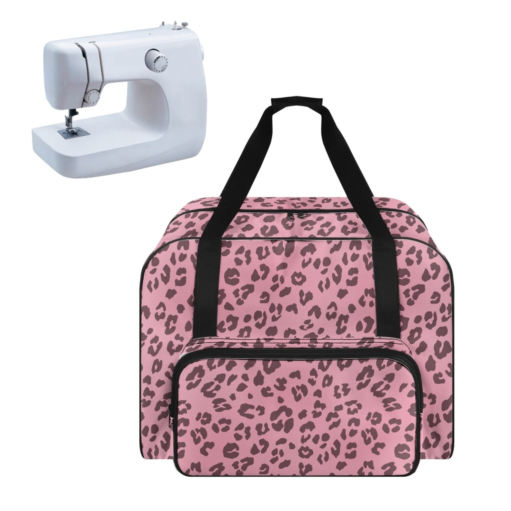 ZIATUBLE Leopard Print Carry Tote Bag Universal Sewing Machine Cases ...