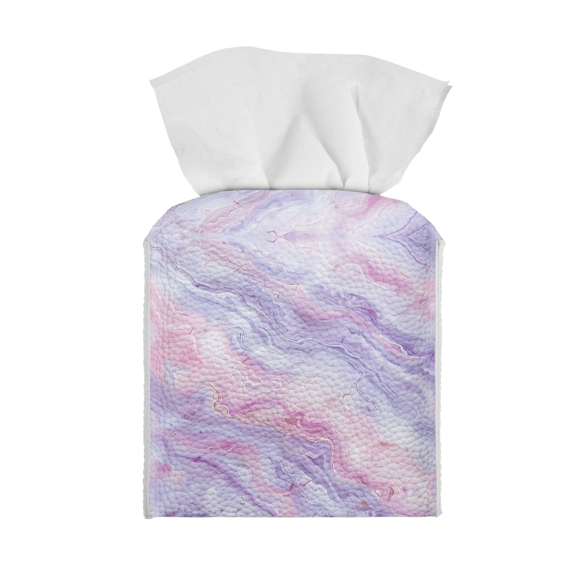ZIATUBLE Marble Stripes Square Tissue Box Cover PU Tissue Holders ...