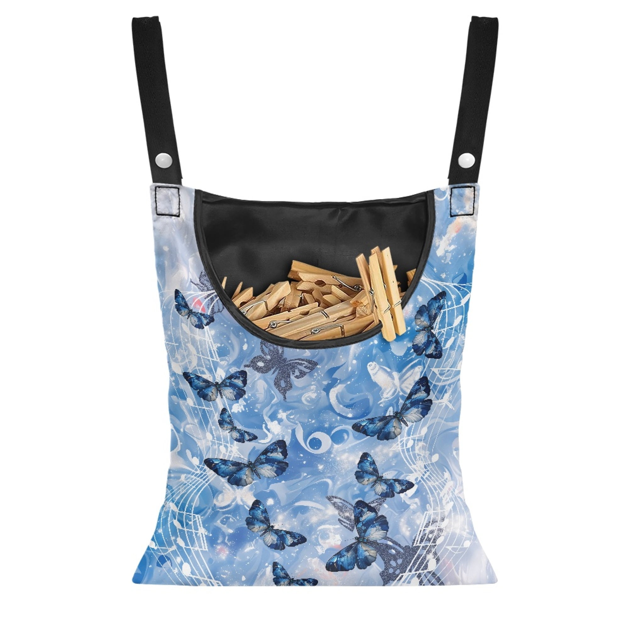 ZIATUBLE Marble Stripes Storage Hanging Organizer Butterfly Clothespin ...