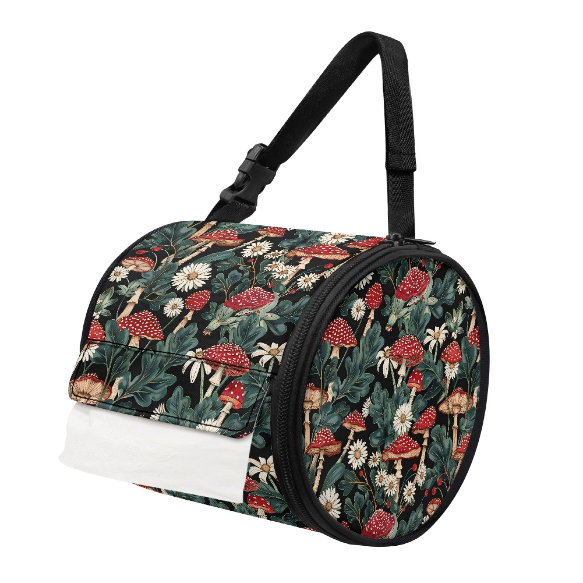 ZIATUBLE Mushroom Daisy Paper Towel Dispenser Round Paper Towel Storage ...