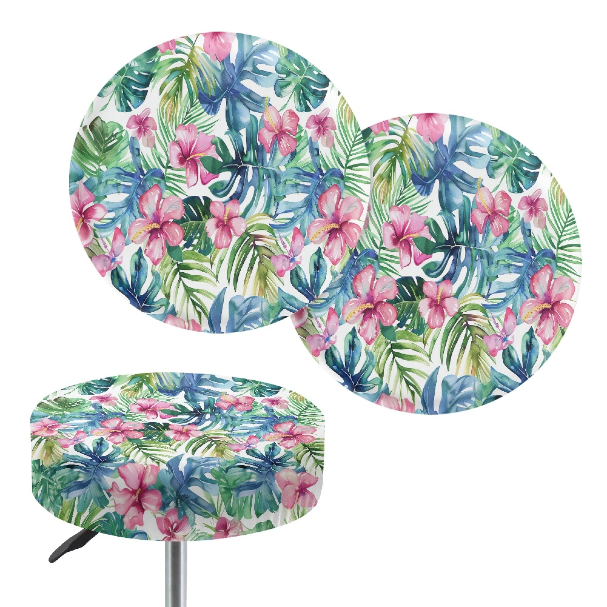ZIATUBLE Palm Leaf Floral Bar Stool Cover Cushion Washable Chair Seat ...
