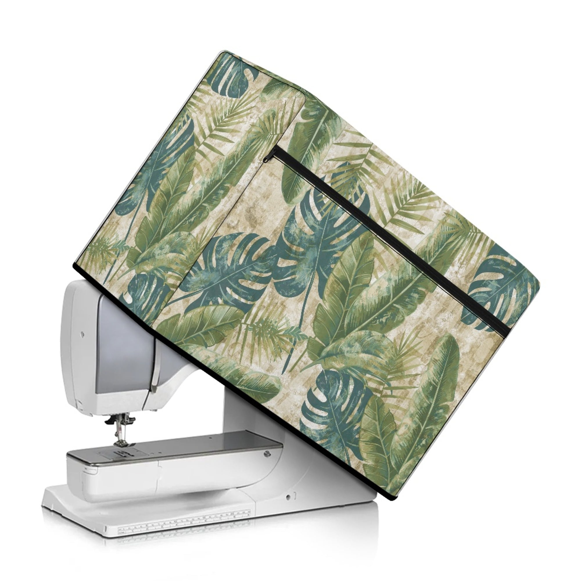 ZIATUBLE Palm Leaves Sewing Machine Protective Cover Elastic Soft ...