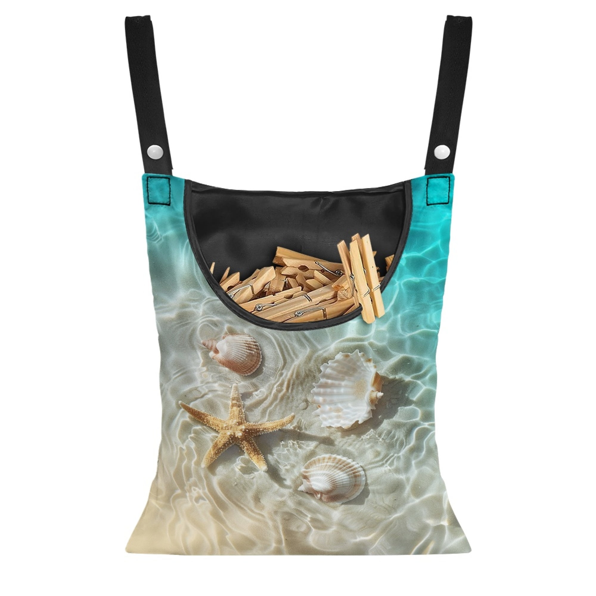ZIATUBLE Sea Starfish Hanging Storage Organizer Shells Clothespin ...