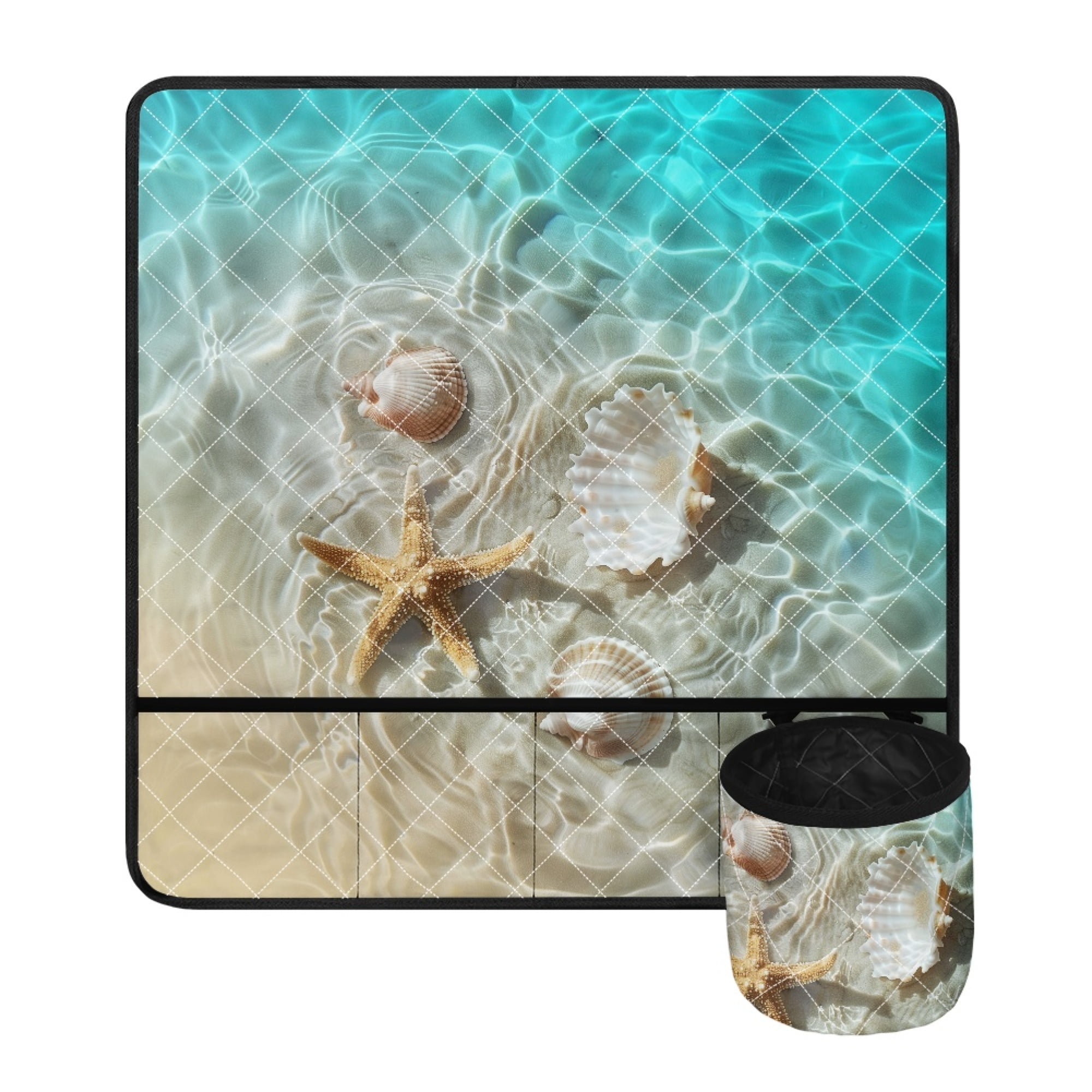 ZIATUBLE Sea Starfish Sewing Machine Carrying Pad Shells Sewing ...