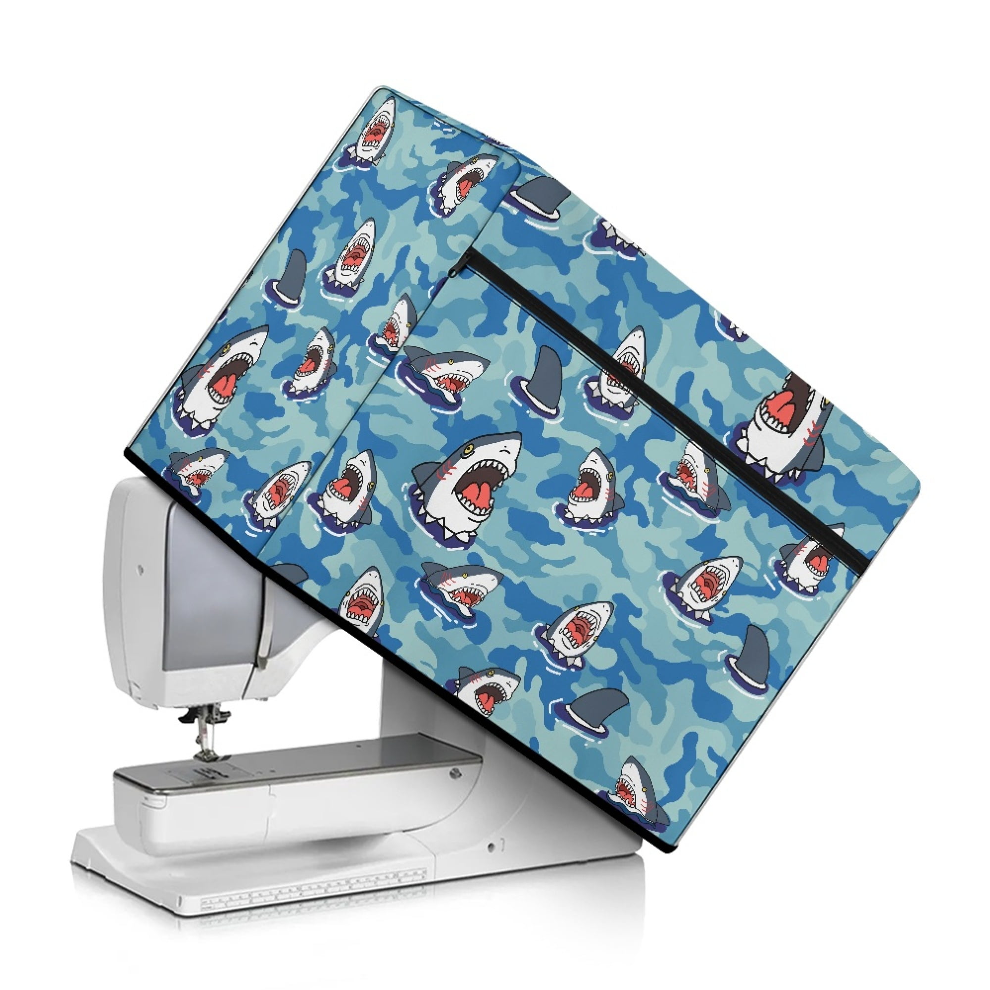 ZIATUBLE Sharks Sewing Machine Dust Cover Soft Sewing Machine Protector ...