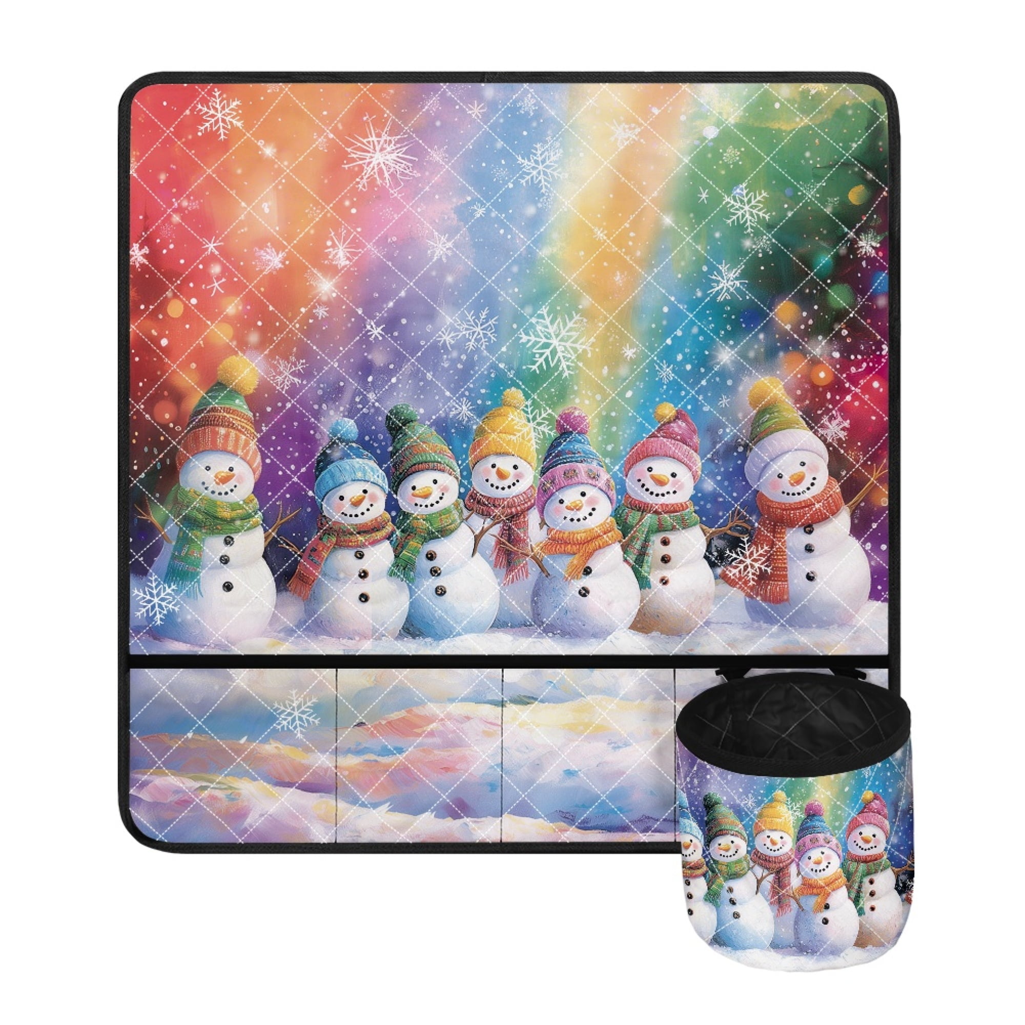 ZIATUBLE Snowman Sewing Machine Cross Stitching Mat Christmas ...