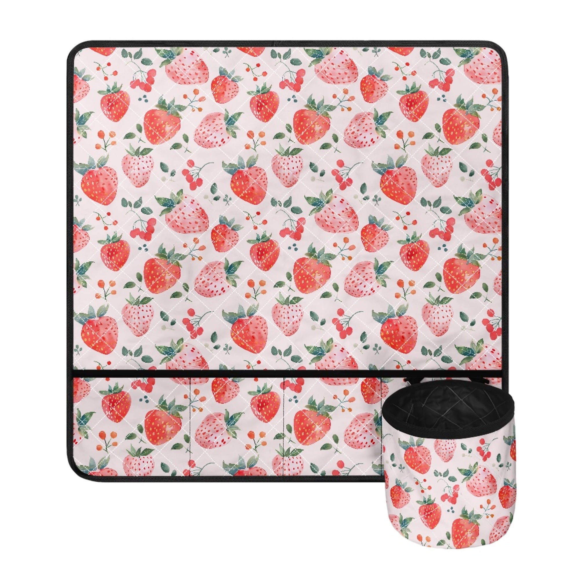 ZIATUBLE Strawberry Sewing Machine Cross Stitching Mat Protective Table ...