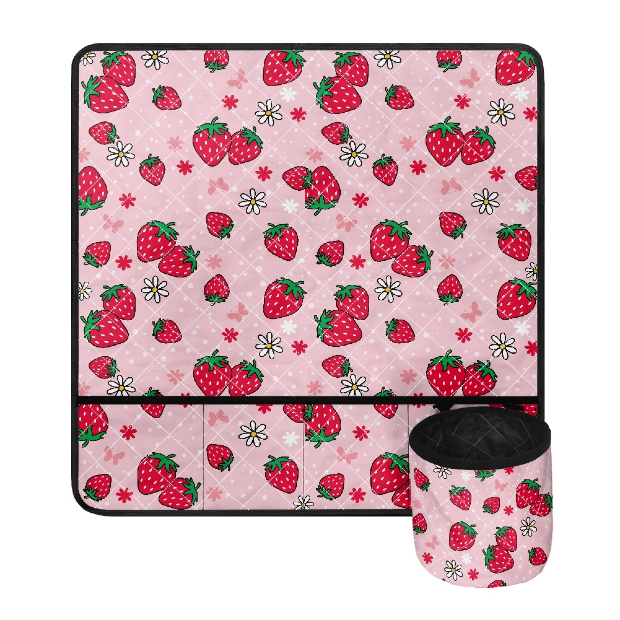 ZIATUBLE Strawberry Sewing Machine Cross Stitching Mat Protective Table ...