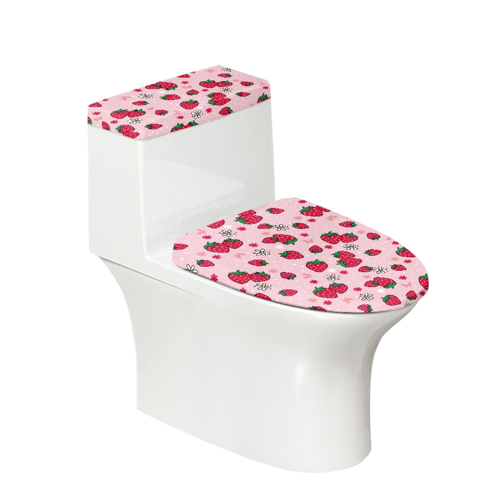 ZIATUBLE Strawberry Toilet Tank Protector Cover 2 Piece Bathroom Set ...