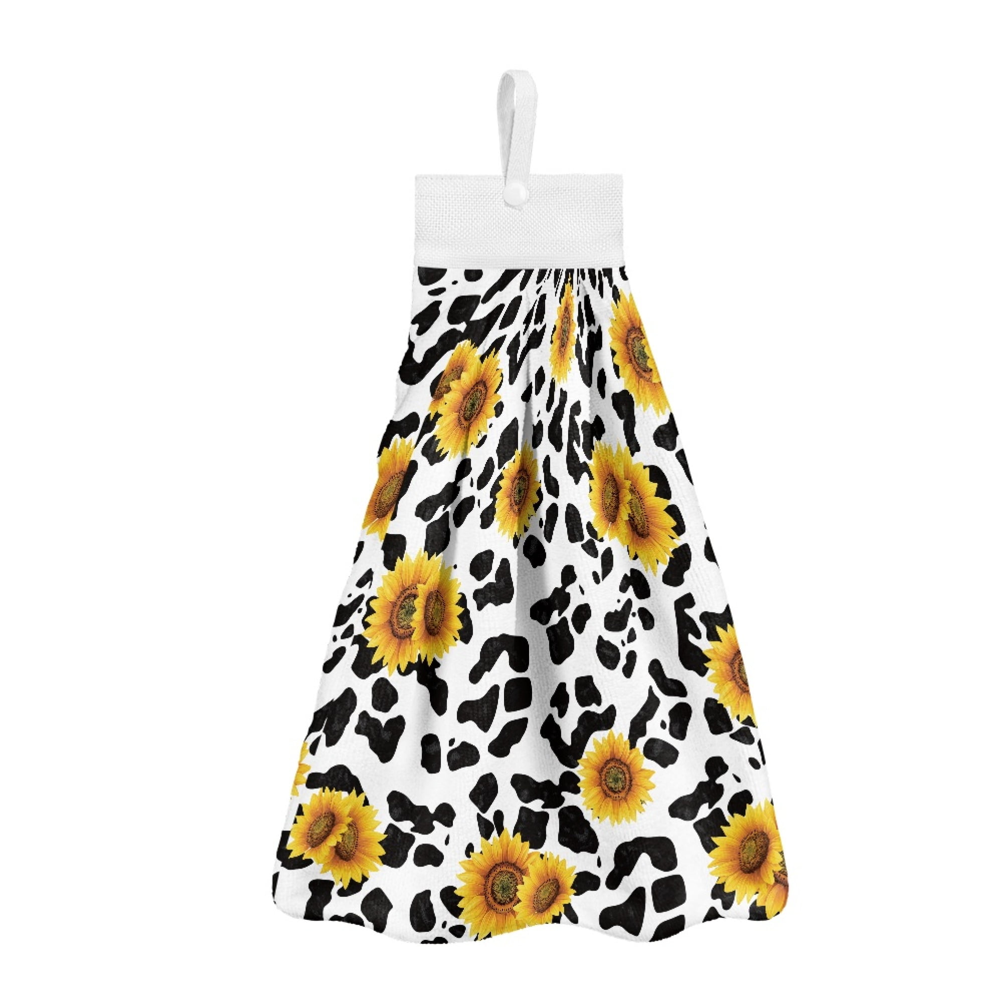 ZIATUBLE Sunflower Dish Towels for Kitchen Cow Print Dish Hand Towel ...