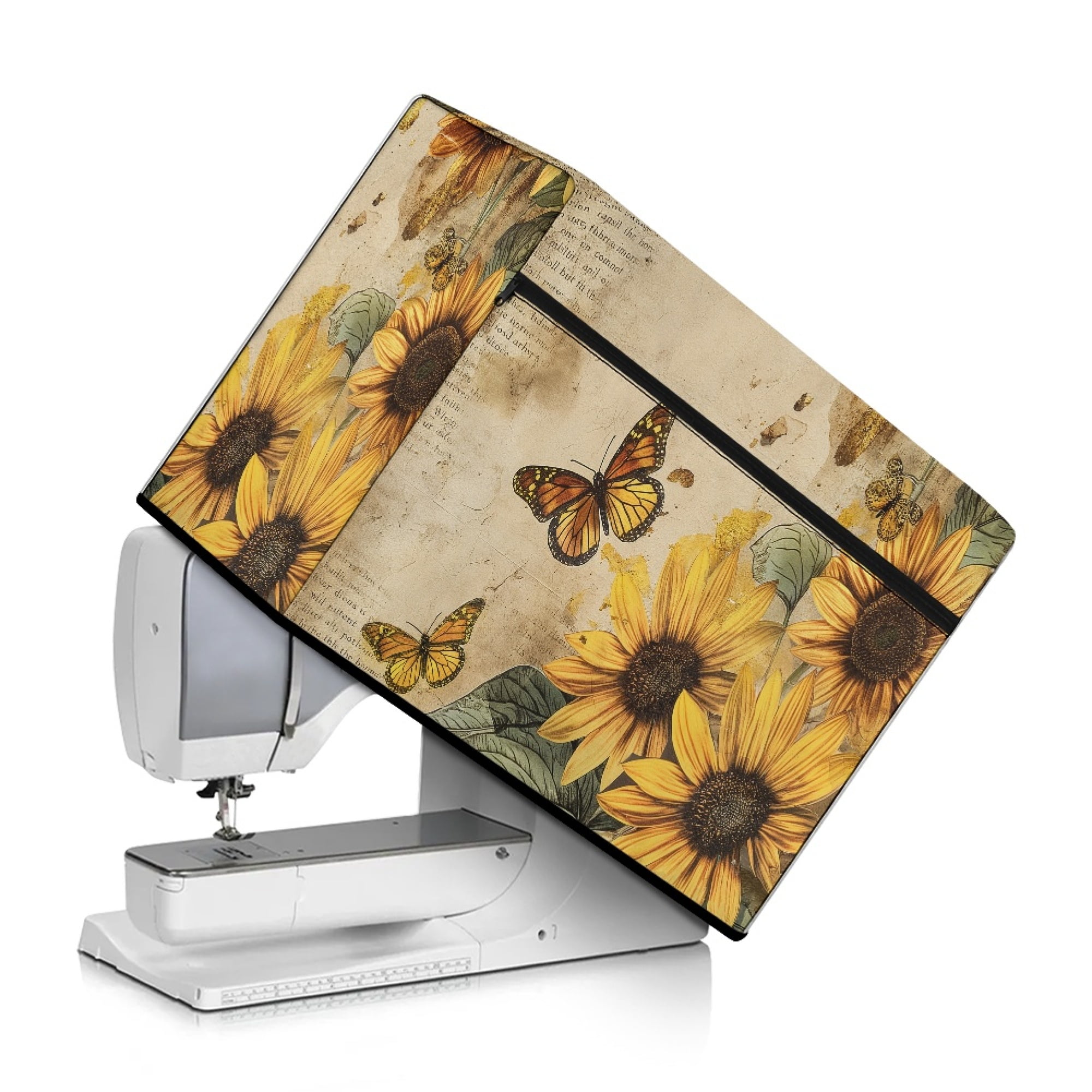 ZIATUBLE Sunflower Sewing Machine Cover Butterfly Sewing Machine ...