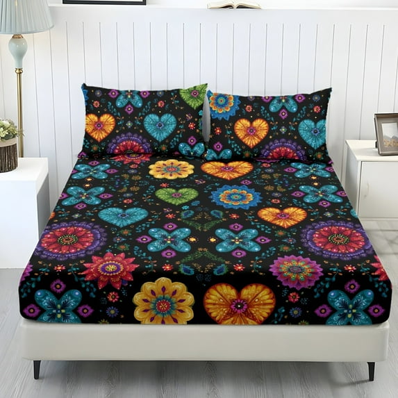 ZIATUBLES 3-Piece Twin XL Size Sheet Set Soft Polyester Bedding with ...