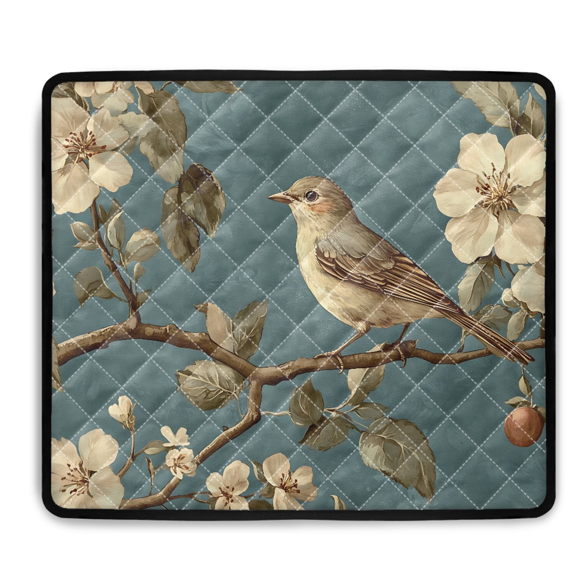 ZIATUBLES Bird Flower Pink Dust Cover Pad for Washer Dryer Water ...