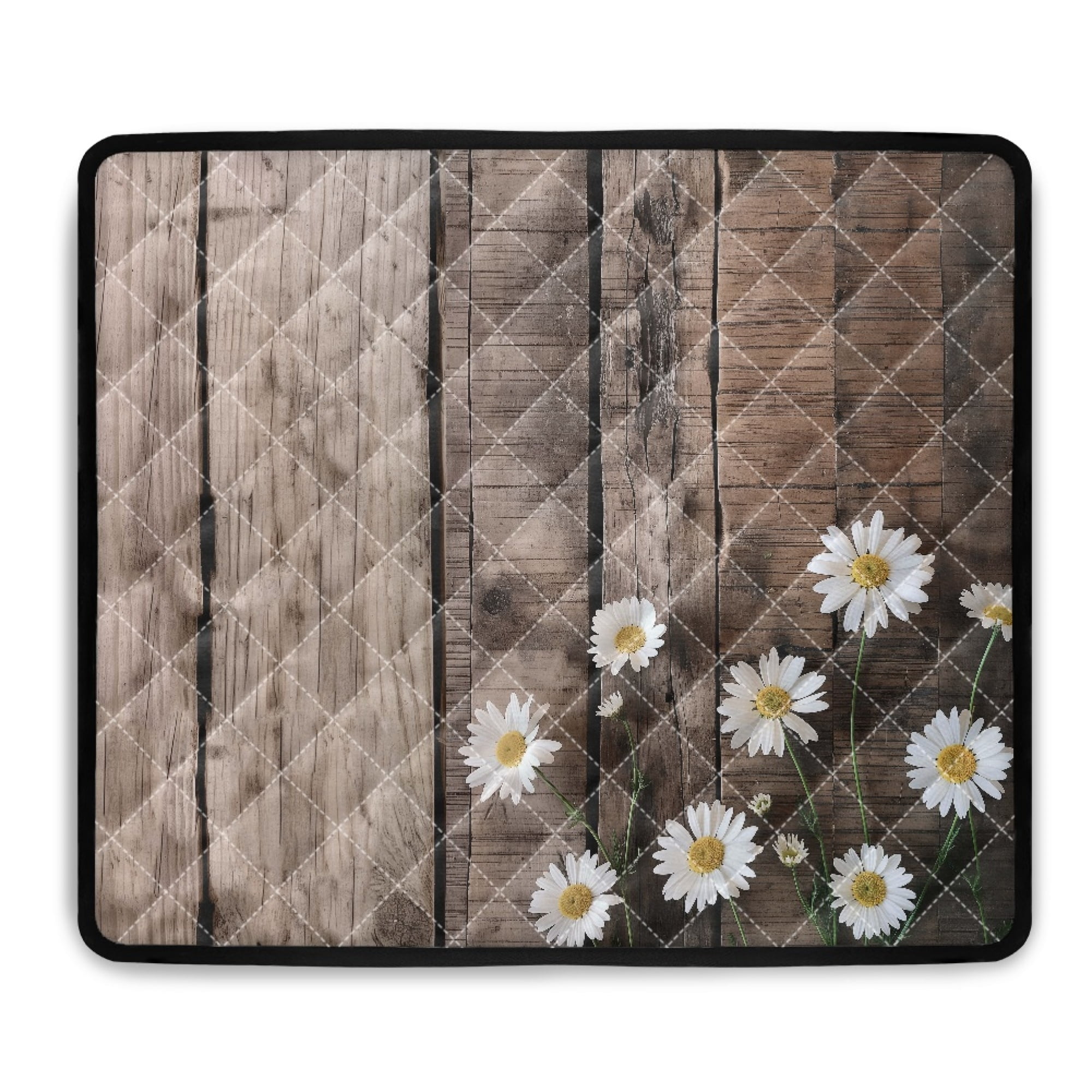 ZIATUBLES Dasiy Wood Grain Washing Machine Dust Top Cover Mat Soft ...
