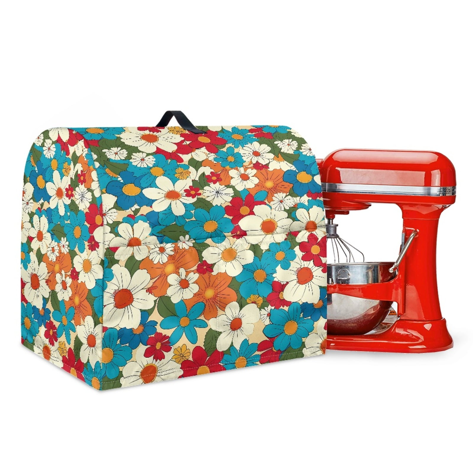 ZIATUBLES Kitchen Stand Mixer Cover Hippie Daisy Print Dust Proof ...