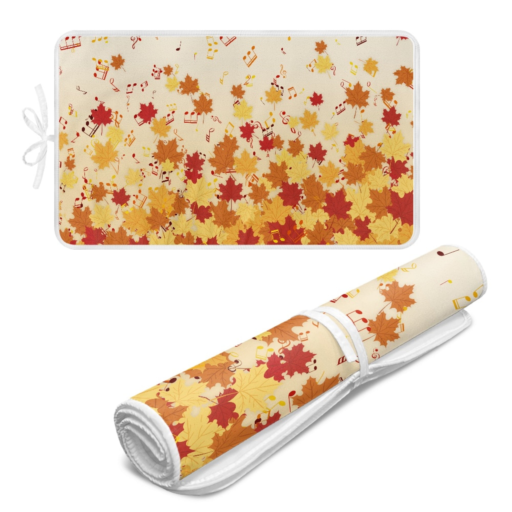 ZIATUBLES Maple Leaf Music Notes Print Ironing Mat Pad Multifunctional ...