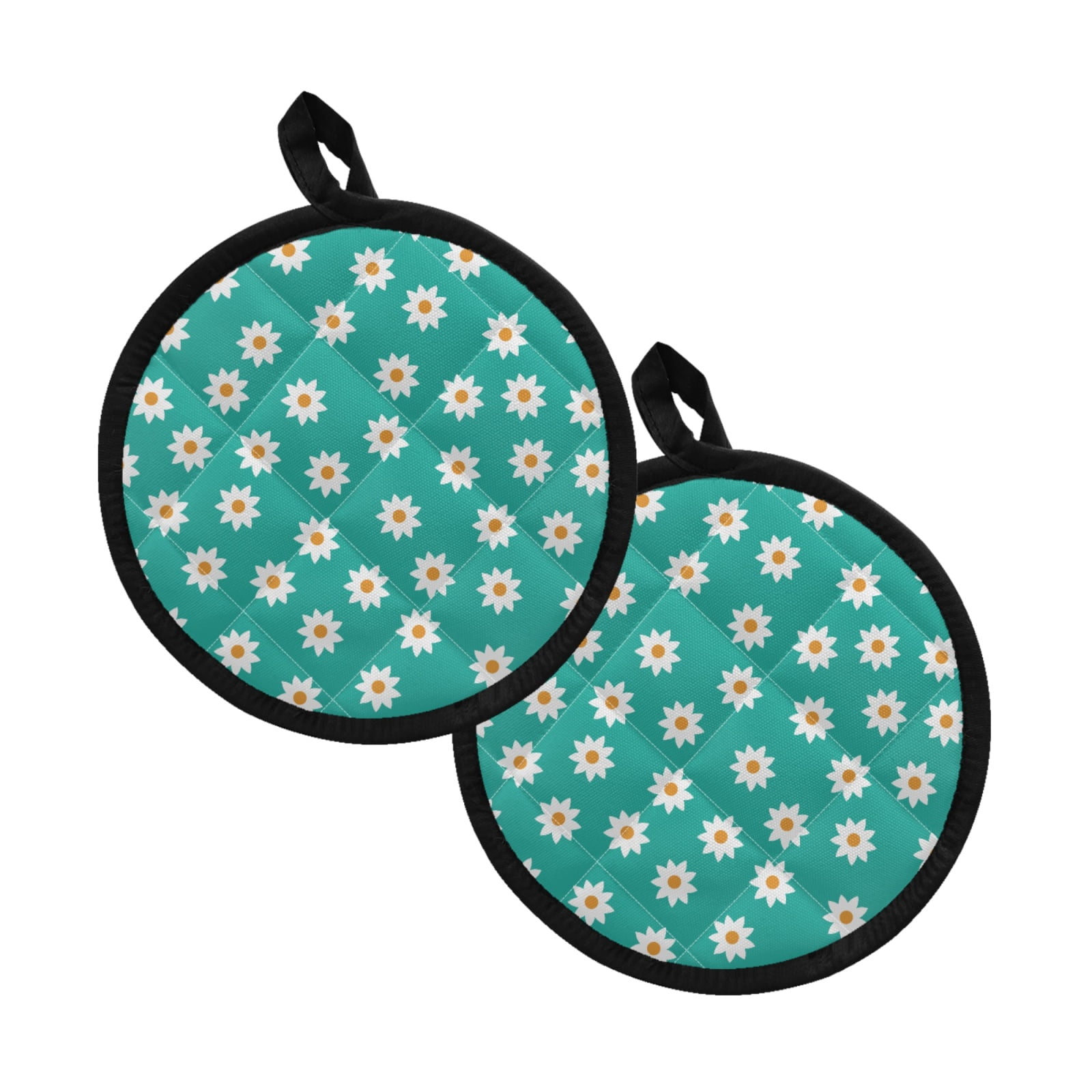 ZIATUBLES Pot Holders Pack of 2 Heat Resistant Hot Pads with Quilted ...