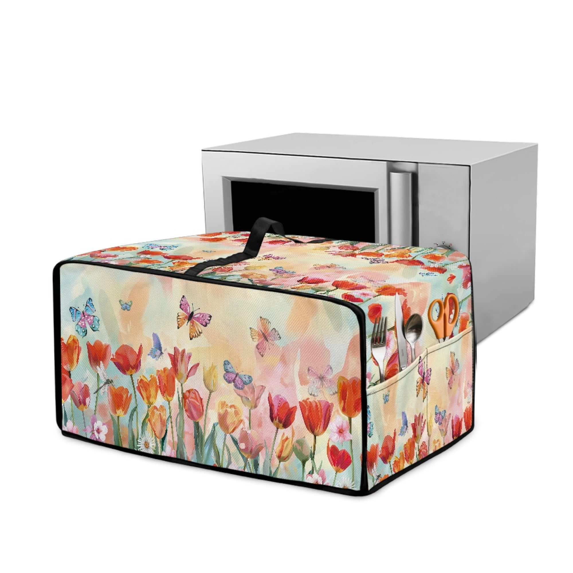 ZIATUBLES Toaster Oven Cover Linen-Look Polyester Fabric Appliance Dust ...