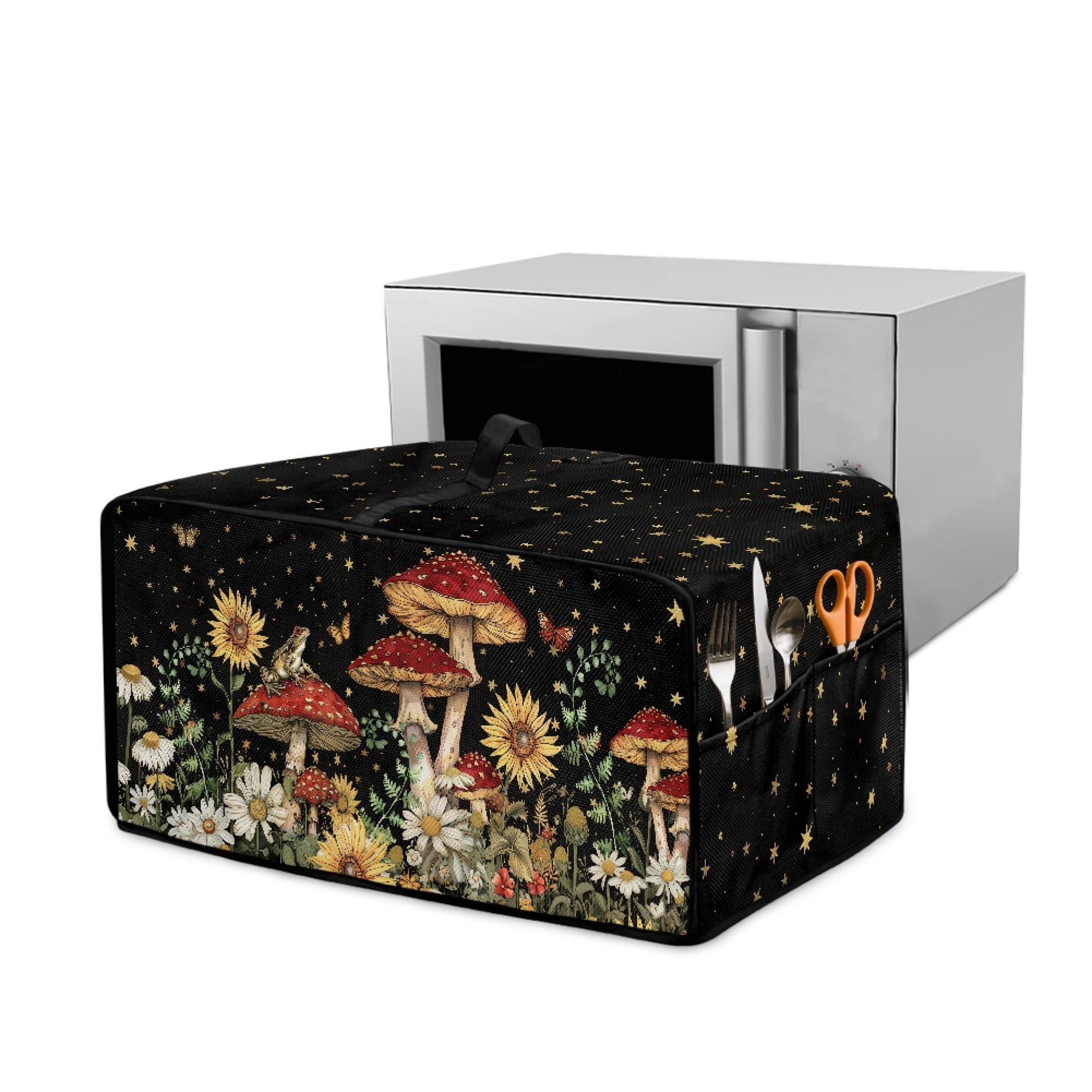 ZIATUBLES Toaster Oven Cover Linen-Look Polyester Fabric Appliance Dust ...