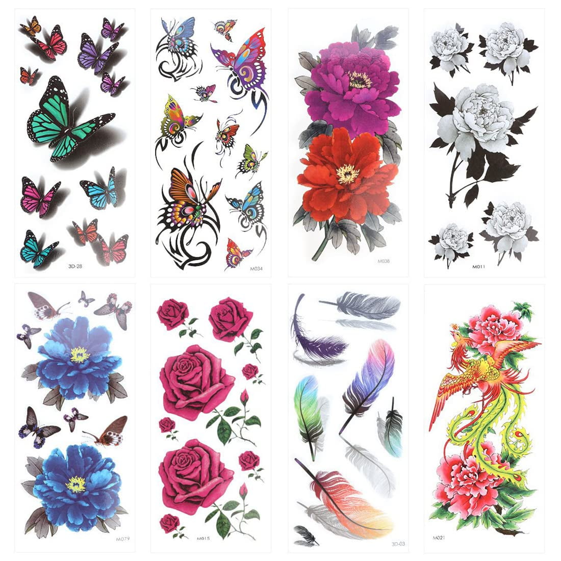 ZIBUYUÂ® Tattoo Sticker for Women and Men Waterproof Temporary Body ...