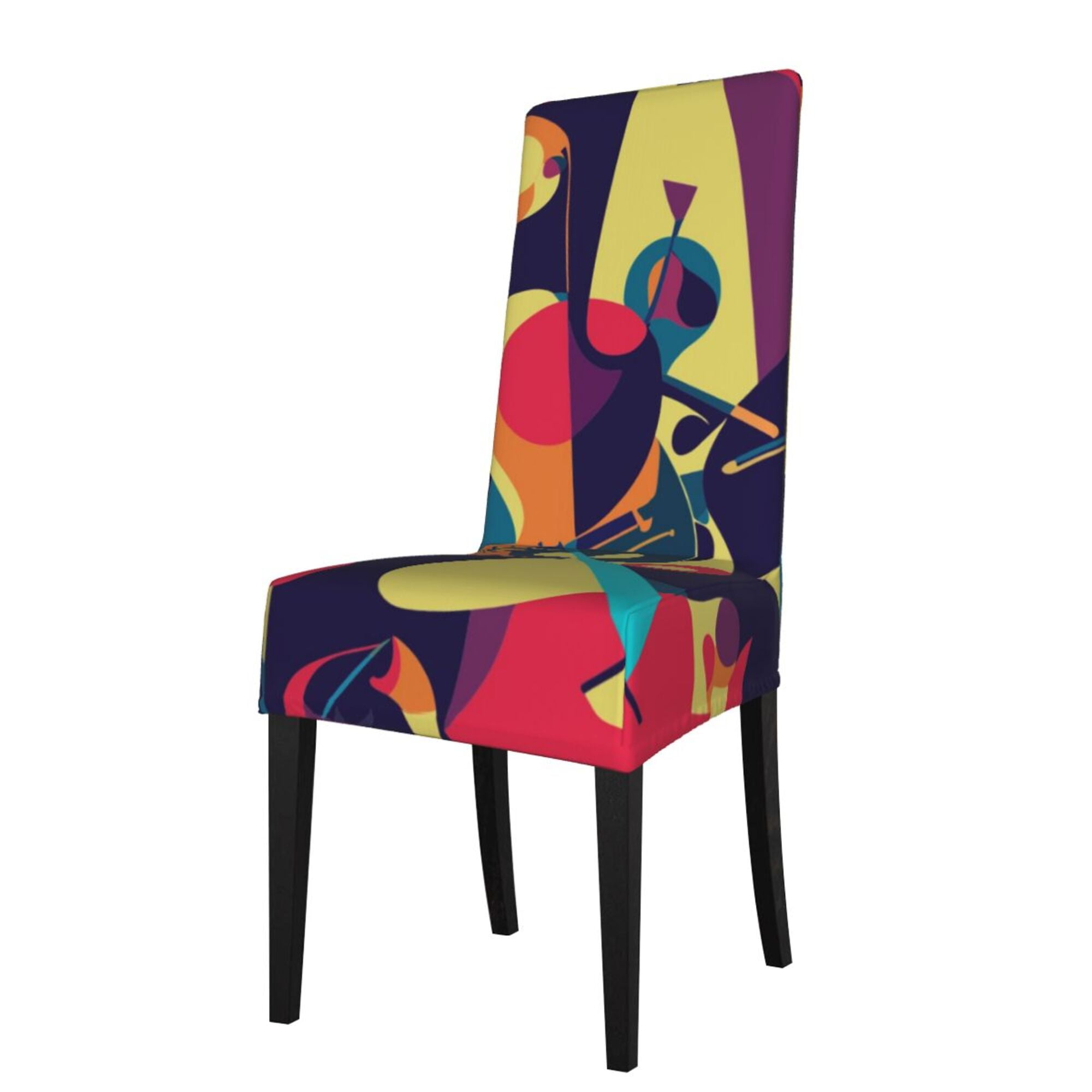 ZICANCN Abstract Jazz Music Chair Protectors Seat Covers , Dining Chair ...