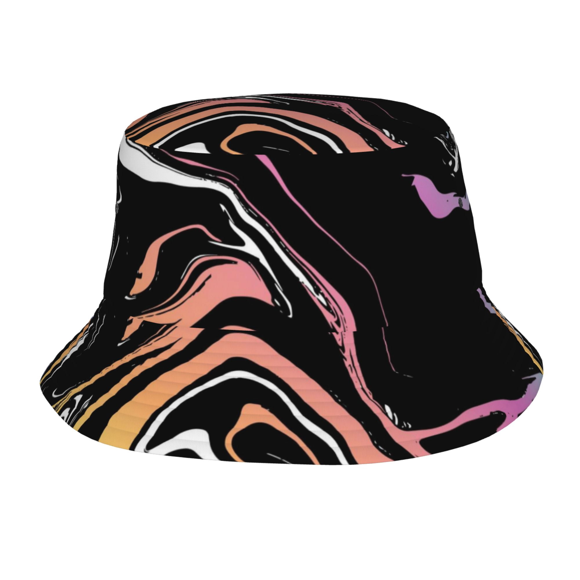 ZICANCN Abstract Modern Dark Marble Bucket Hat , Unisex Print Double ...