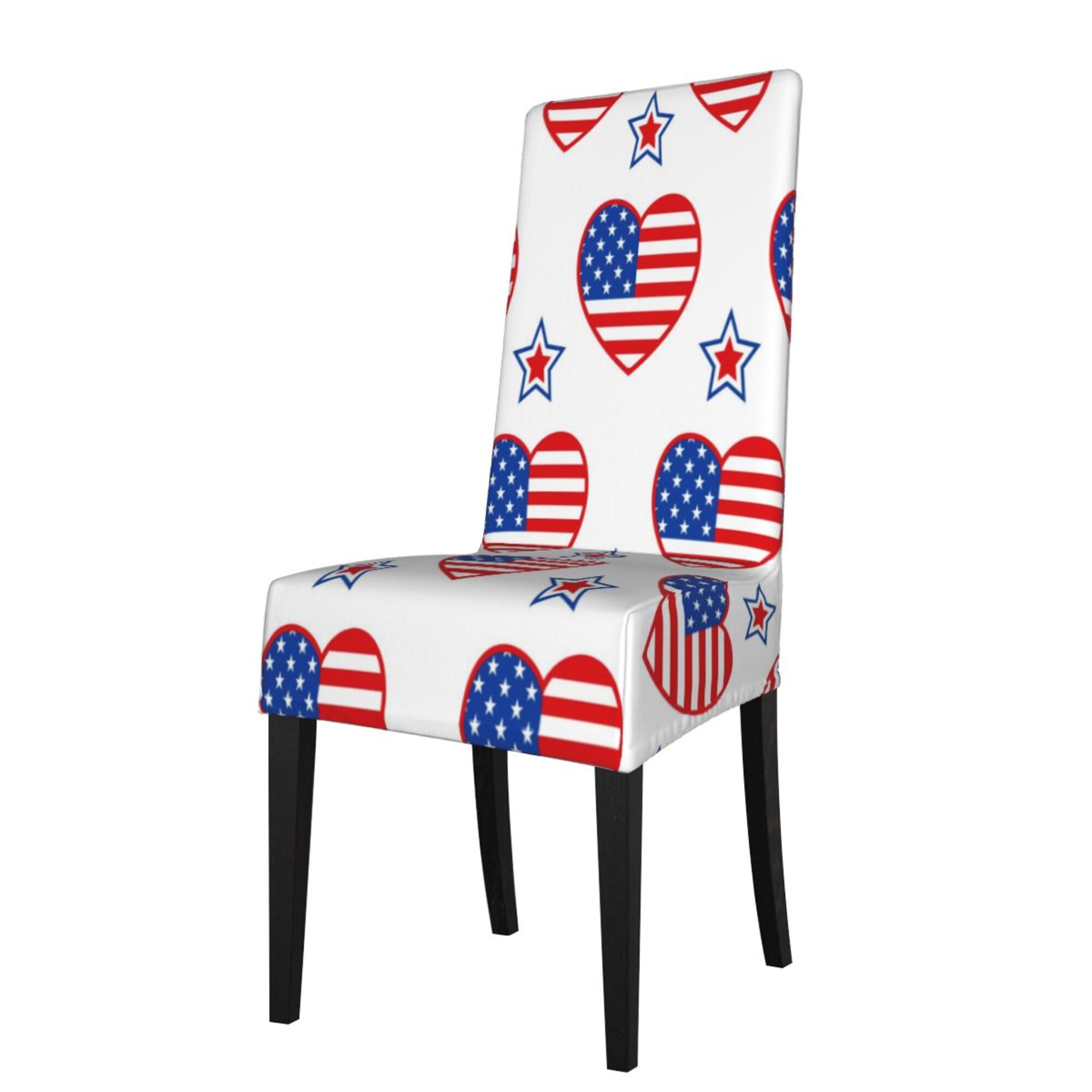 ZICANCN American Ornament Patriotic Star Chair Protectors Seat Covers ...