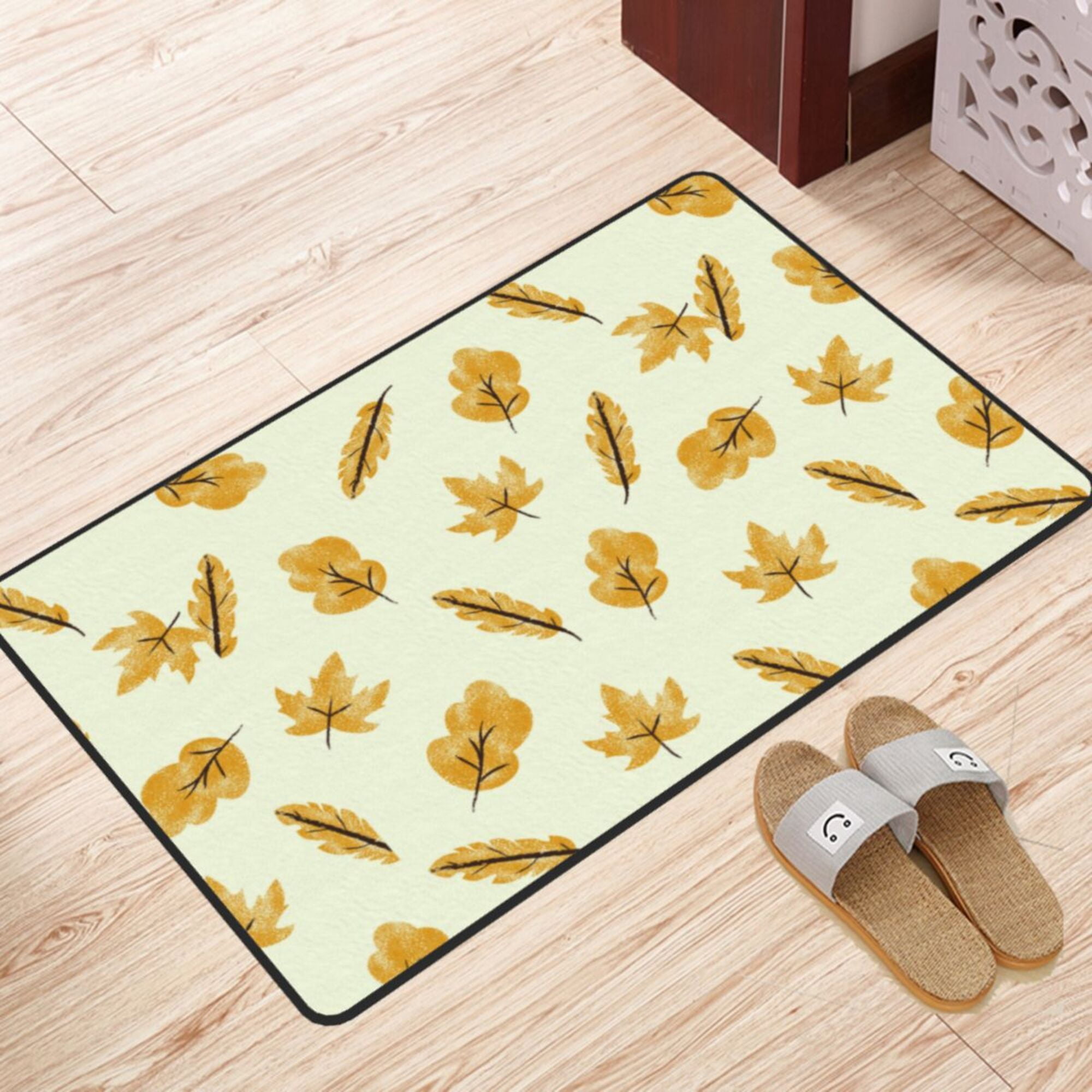 ZICANCN Area Rugs Doormat , Leaves Foliage Maple Trees Facecloth Non ...