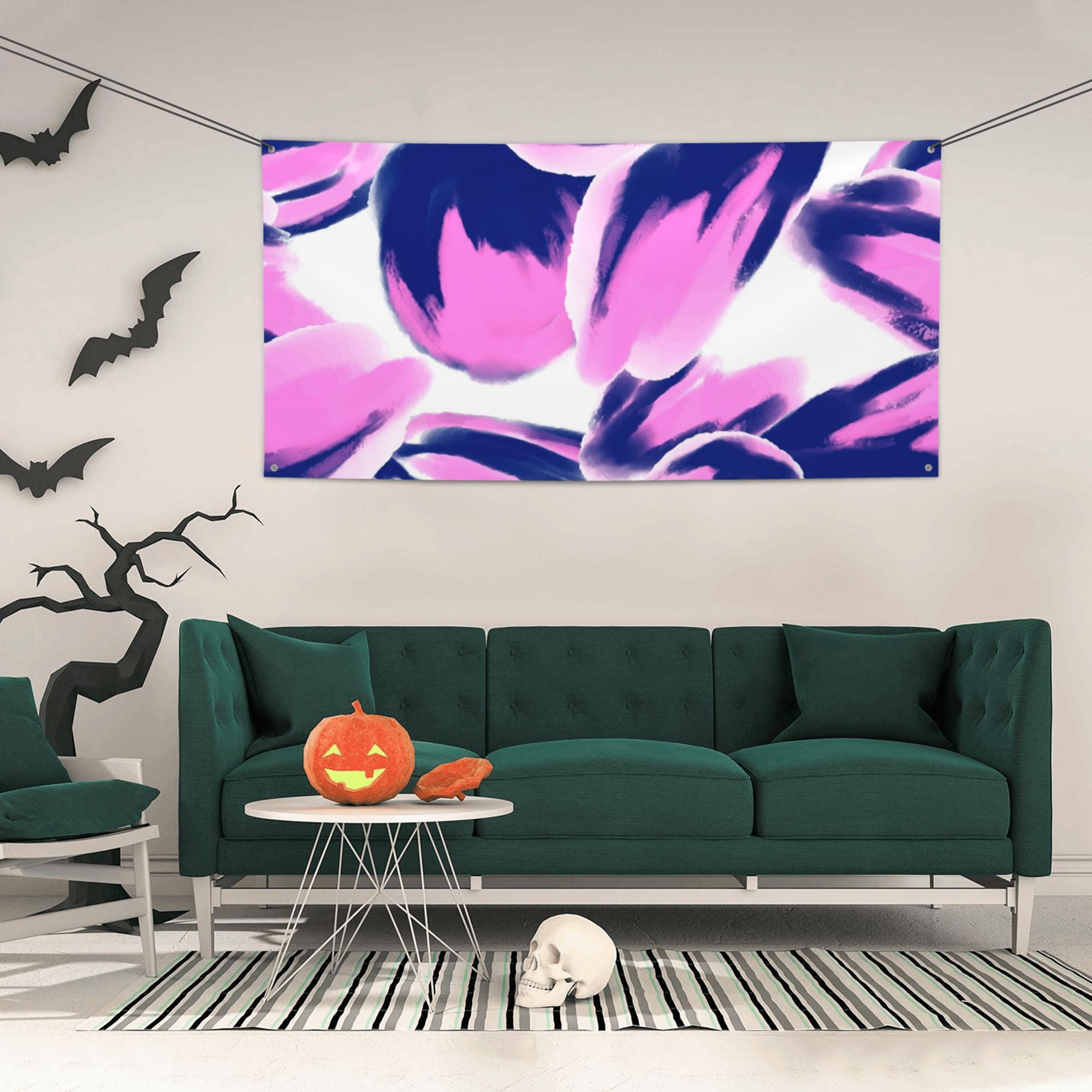 ZICANCN Banner Yard Signs, Abstract Pastel Tulip Party Wall Decor for ...
