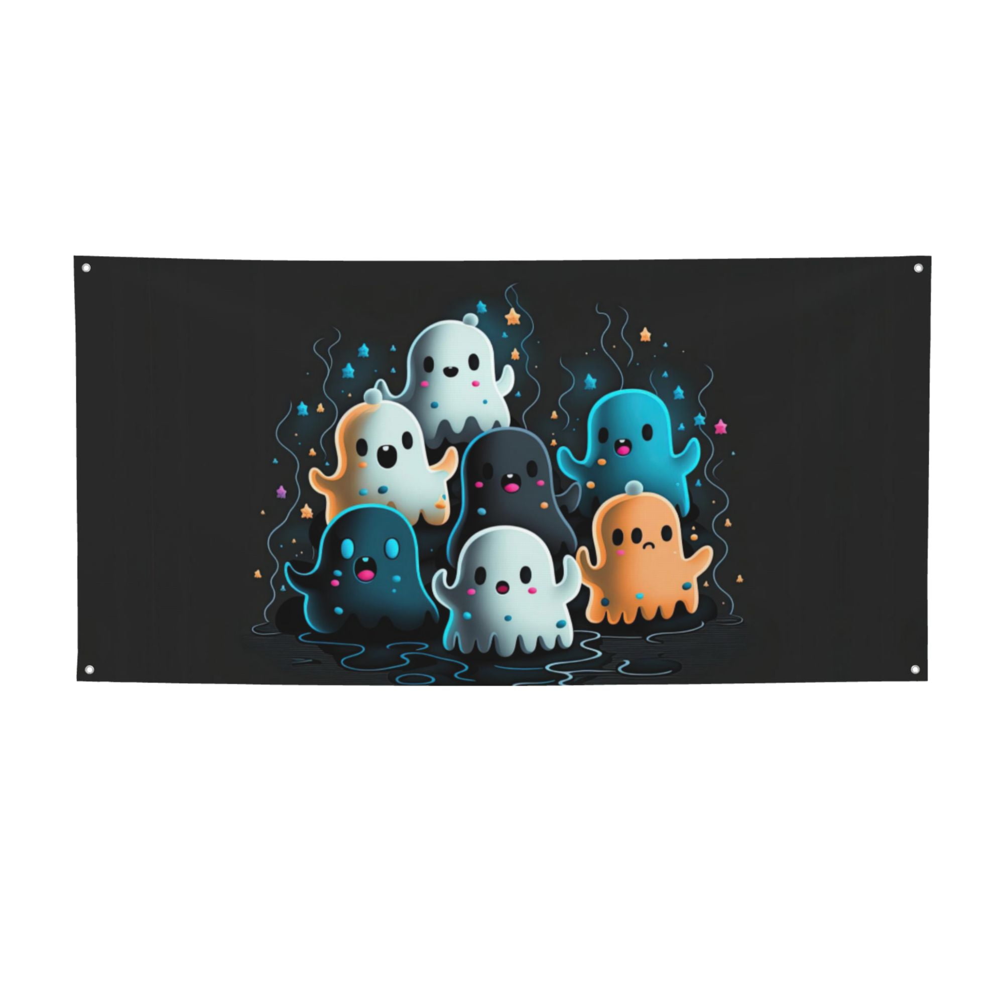 ZICANCN Banner Yard Signs, Bright Ghosts Cute Party Wall Decor for ...